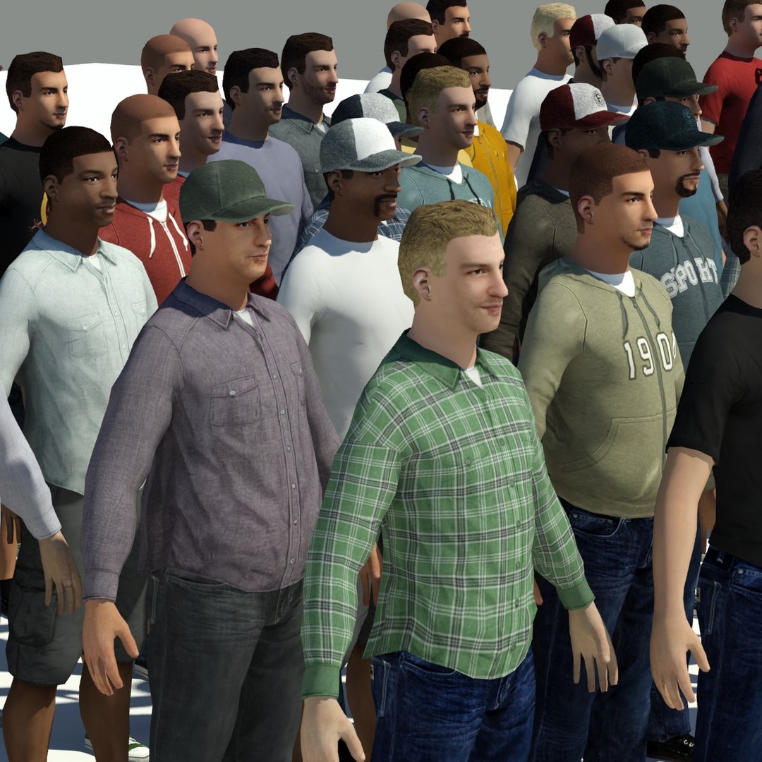 3d characters male guys