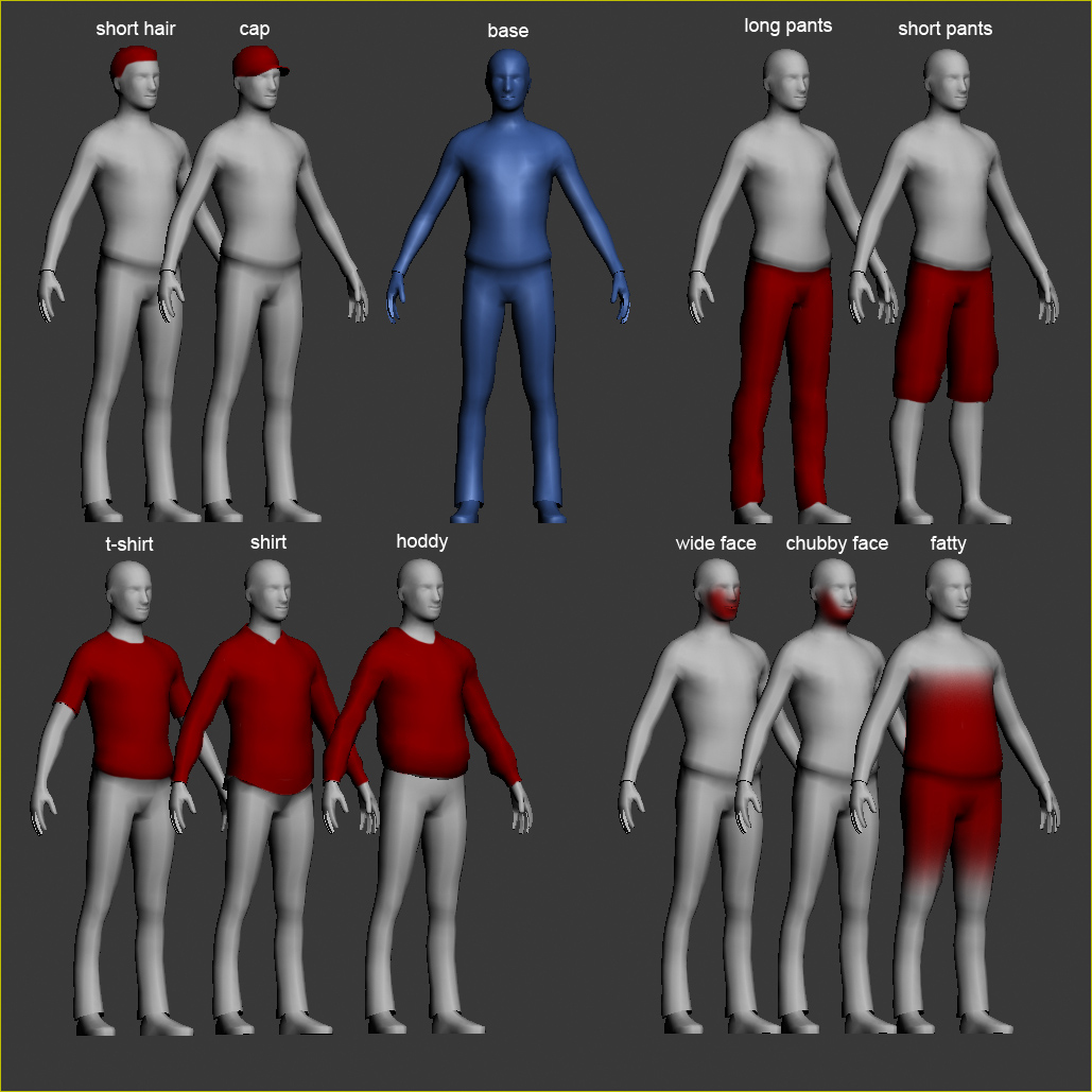 3d characters male guys