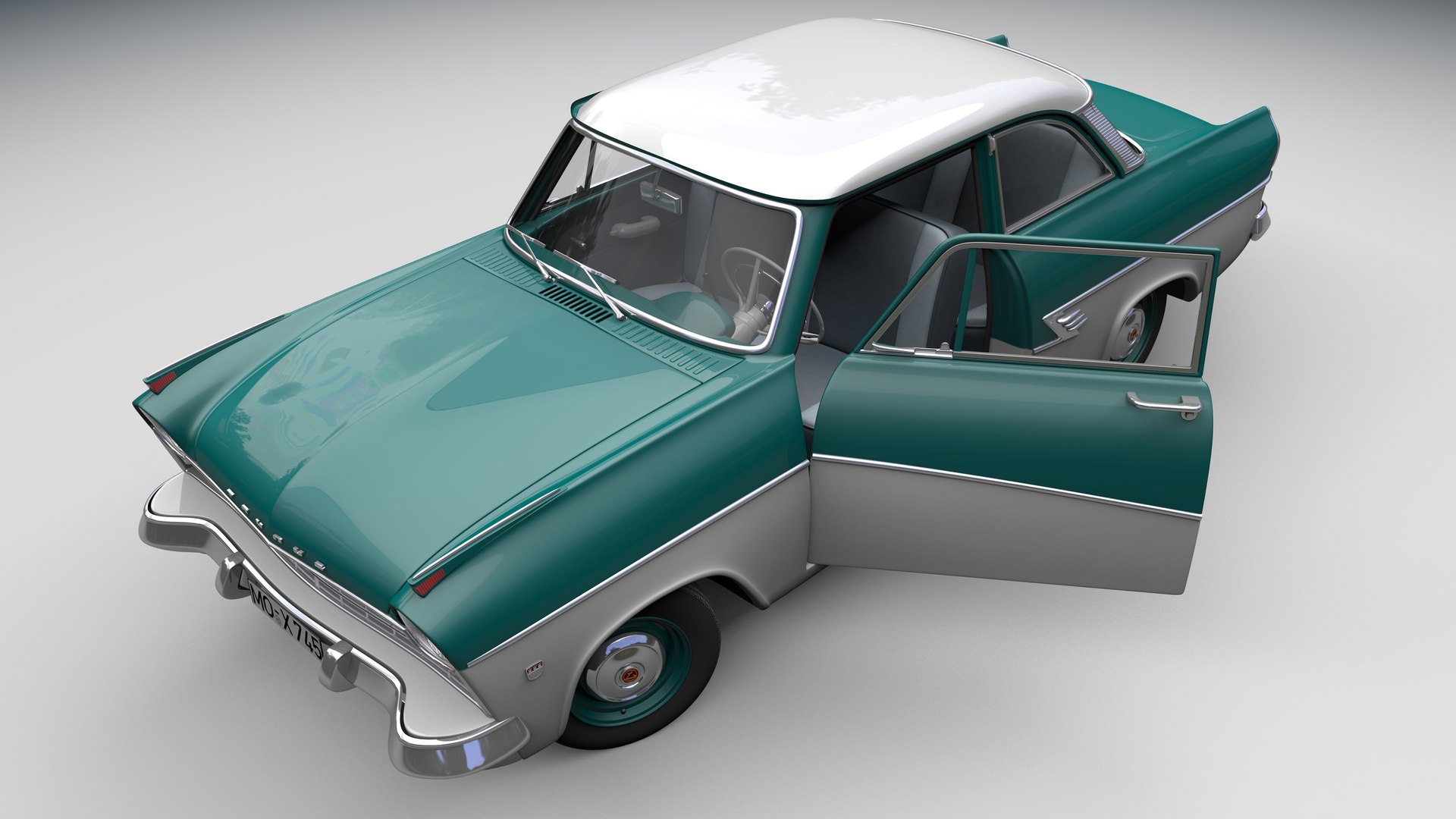 Ford Taunus 17M P2 2 Door Sedan 1959 3D Model - TurboSquid 2015529