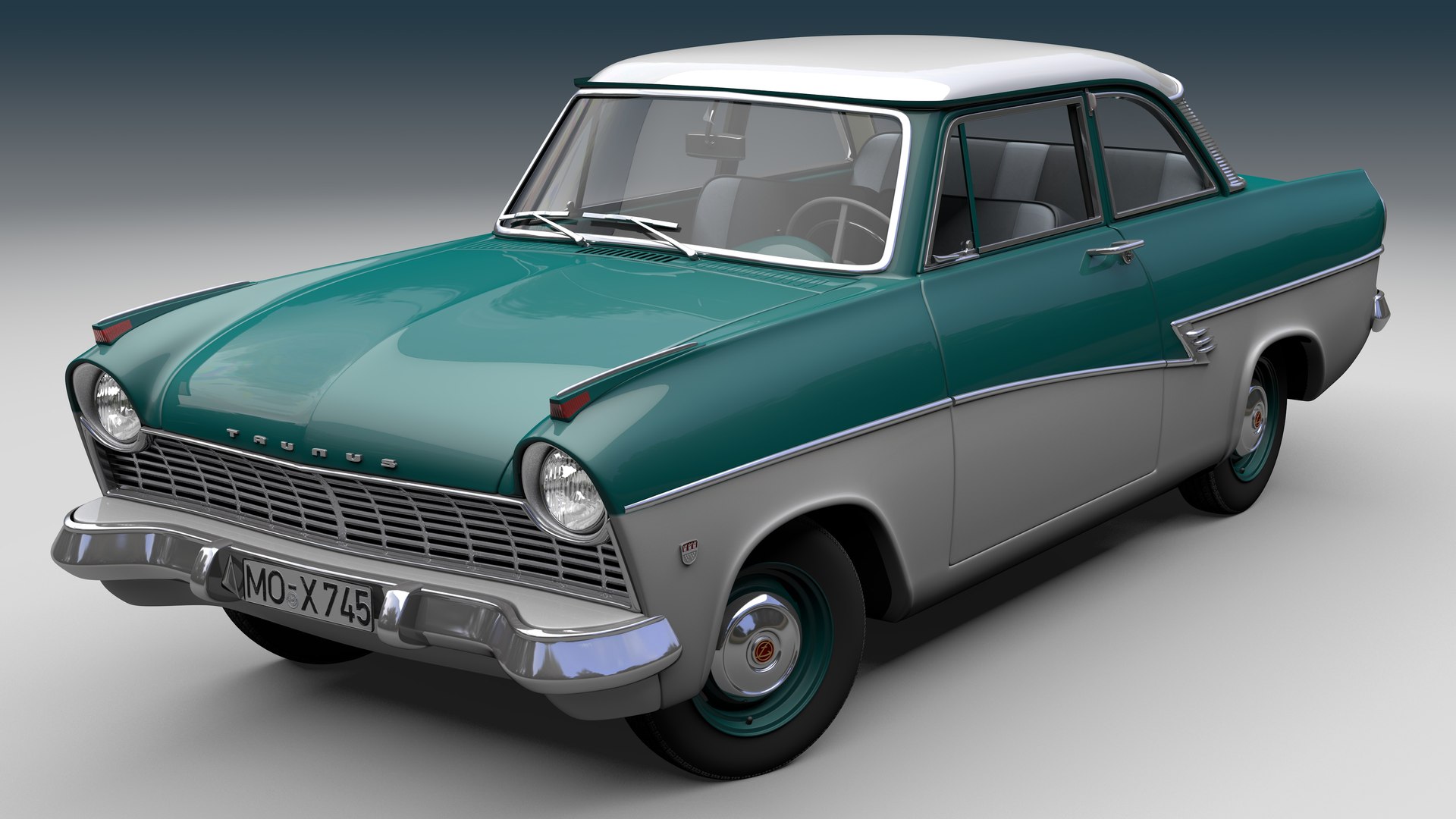 Ford Taunus 17M P2 2 Door Sedan 1959 3D Model - TurboSquid 2015529