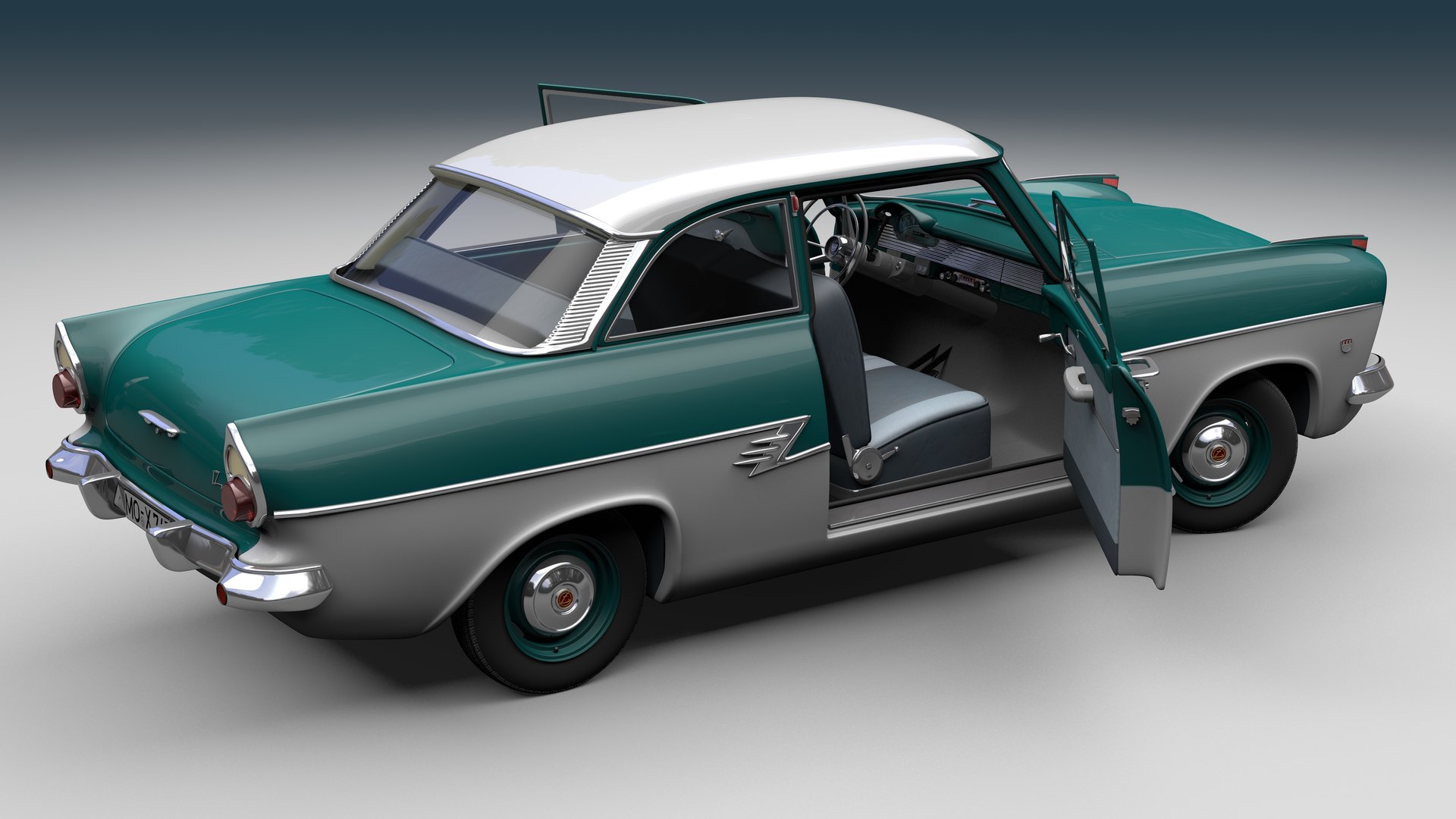 Ford Taunus 17M P2 2 Door Sedan 1959 3D Model - TurboSquid 2015529