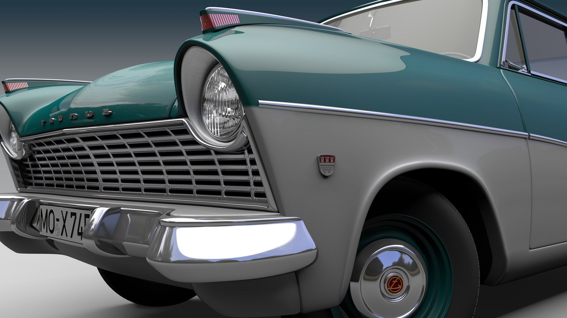 Ford Taunus 17M P2 2 Door Sedan 1959 3D Model - TurboSquid 2015529