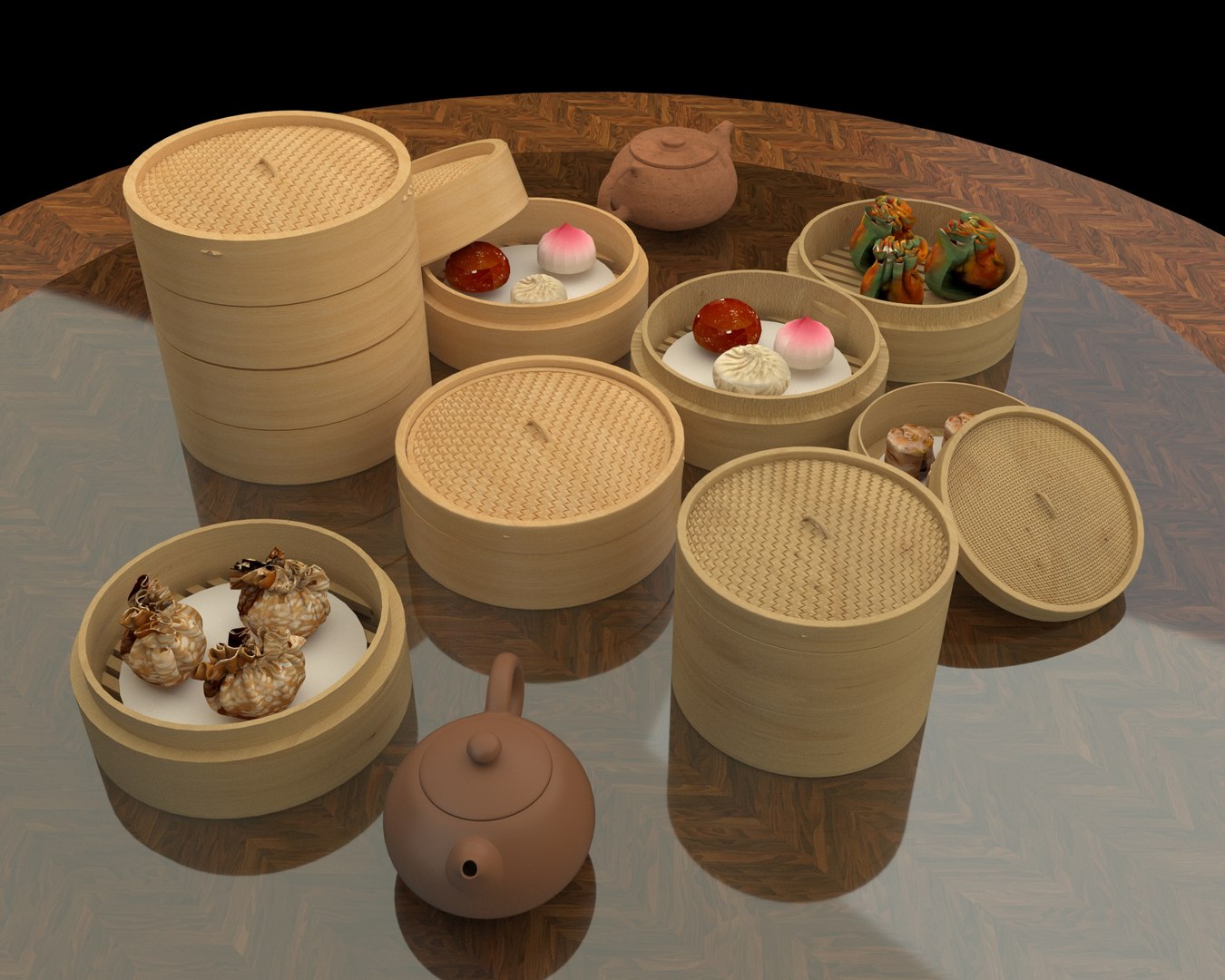 3D Chinese Dim Sum Model - TurboSquid 2213816