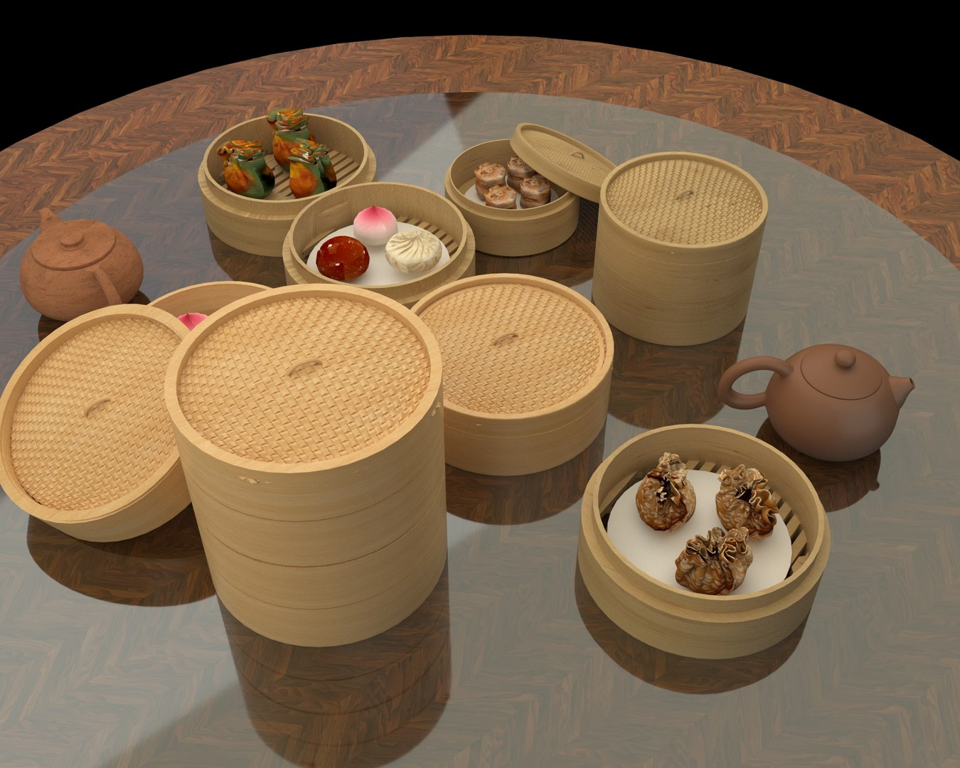 3D Chinese Dim Sum Model - TurboSquid 2213816