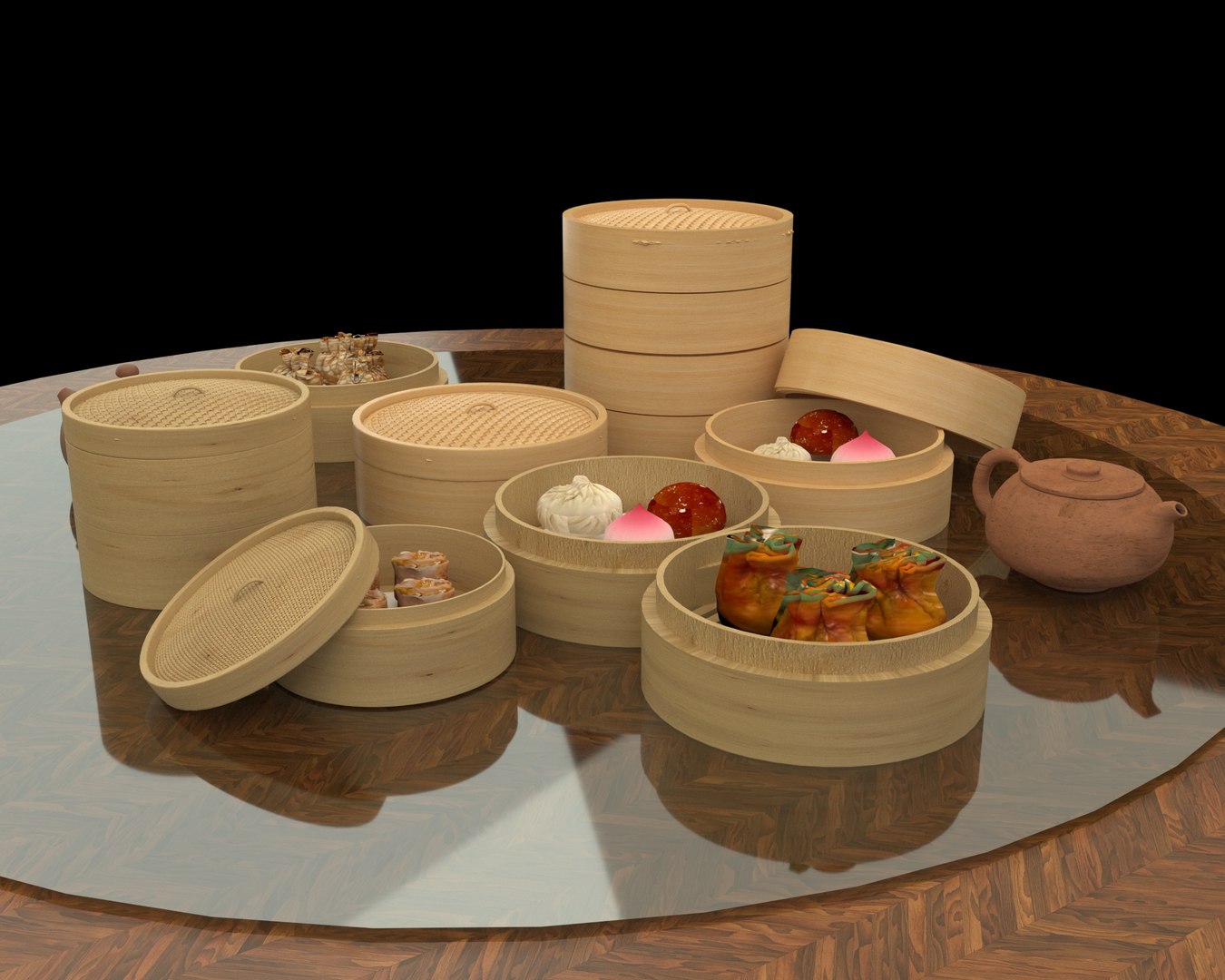 3D Chinese Dim Sum Model - TurboSquid 2213816