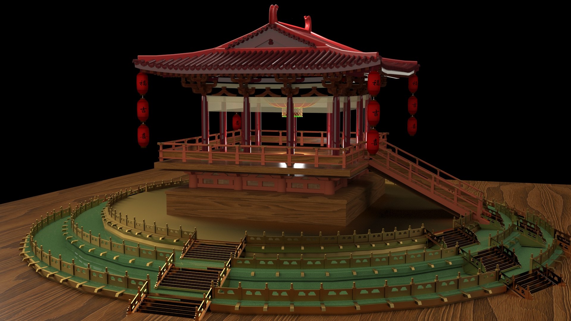 Chinese Pavilion 3D Model - TurboSquid 1990859