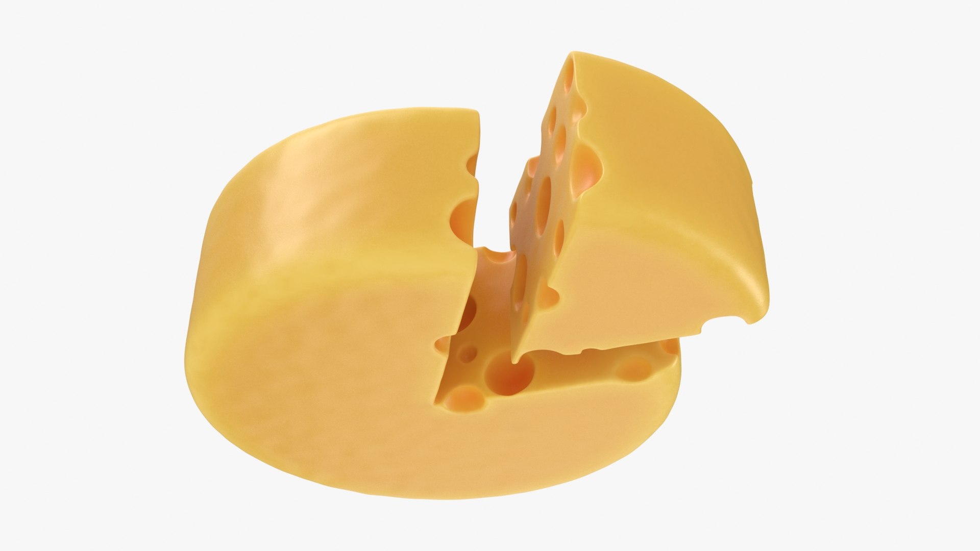 3D Stylized Sliced Cheese - TurboSquid 2339381