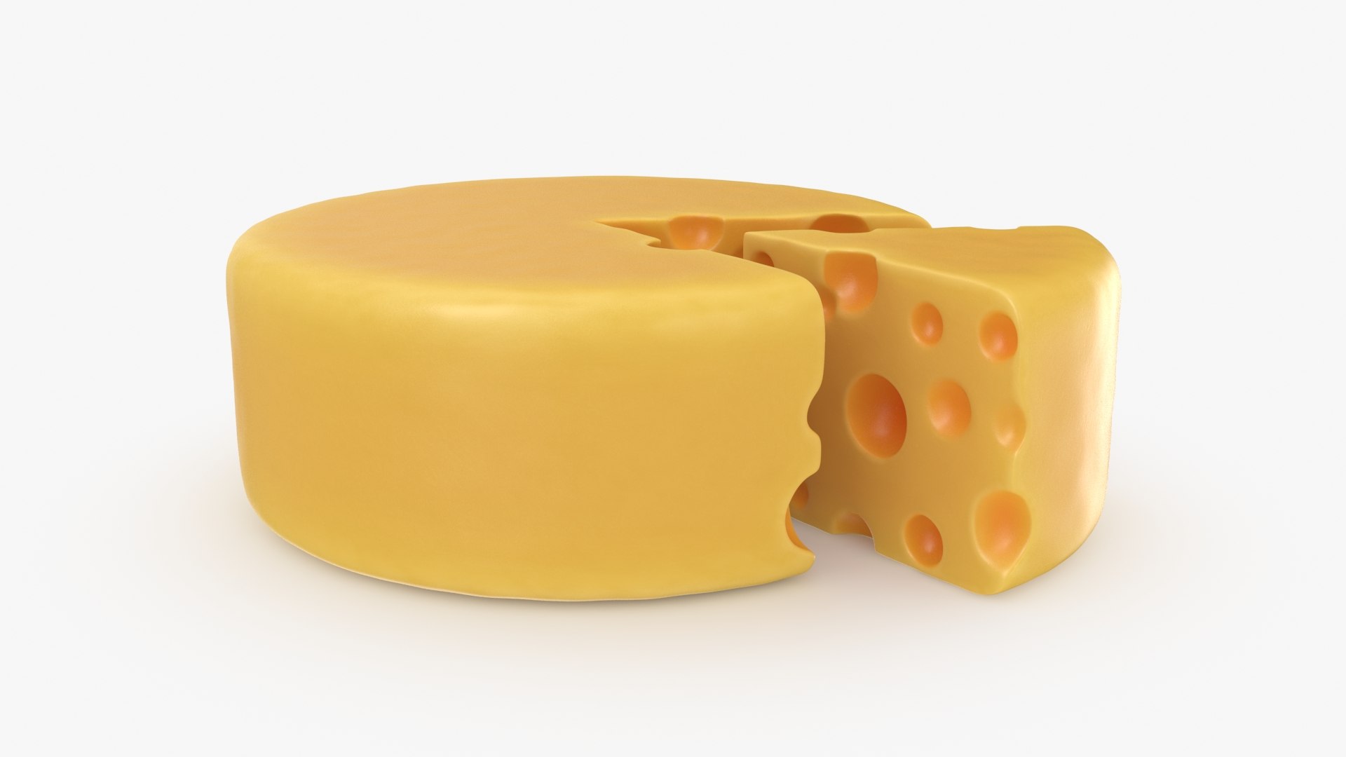 3D Stylized Sliced Cheese - TurboSquid 2339381
