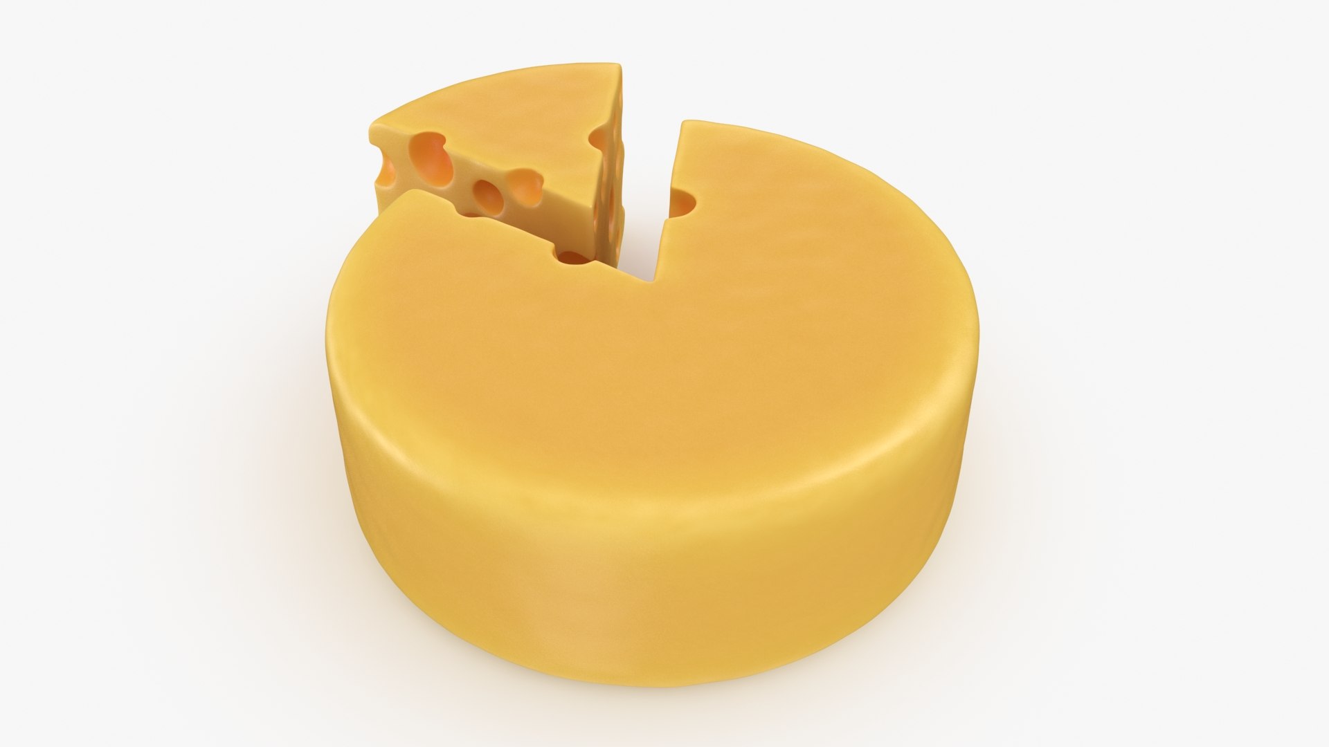 3D Stylized Sliced Cheese - TurboSquid 2339381