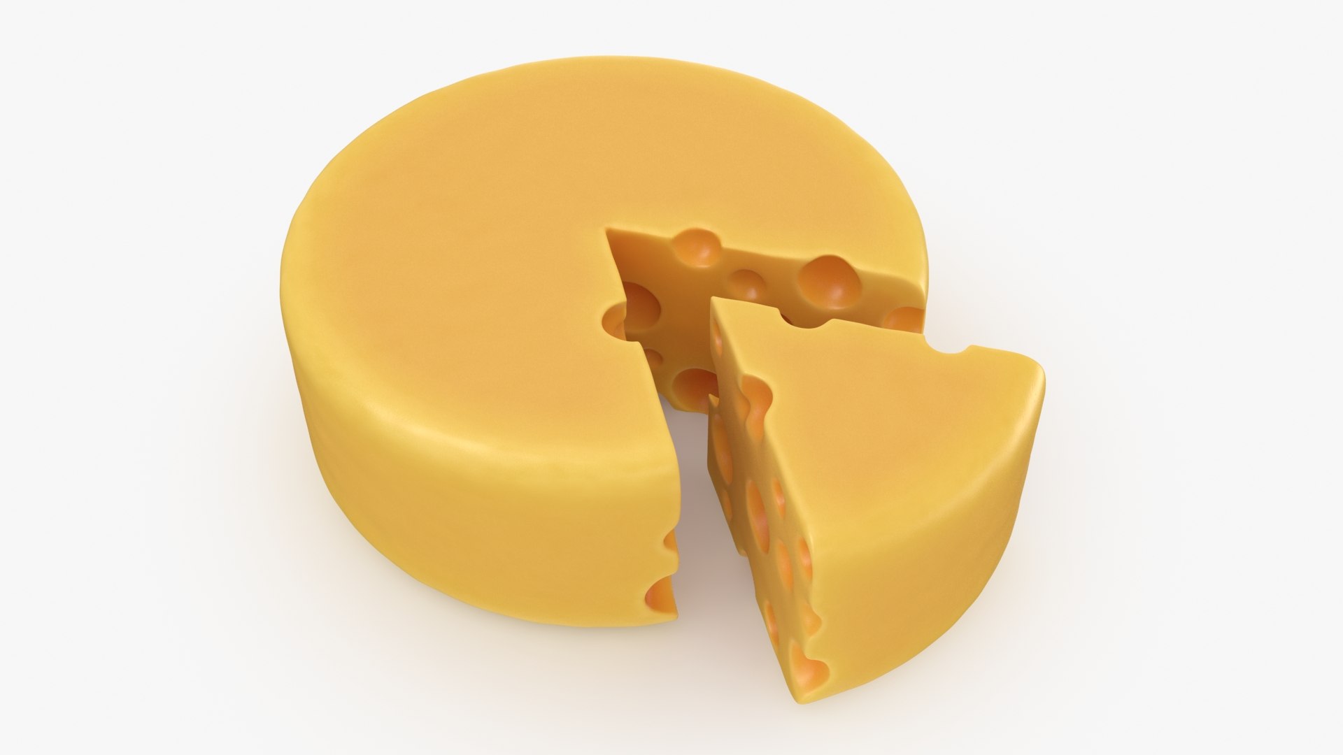 3D Stylized Sliced Cheese - TurboSquid 2339381