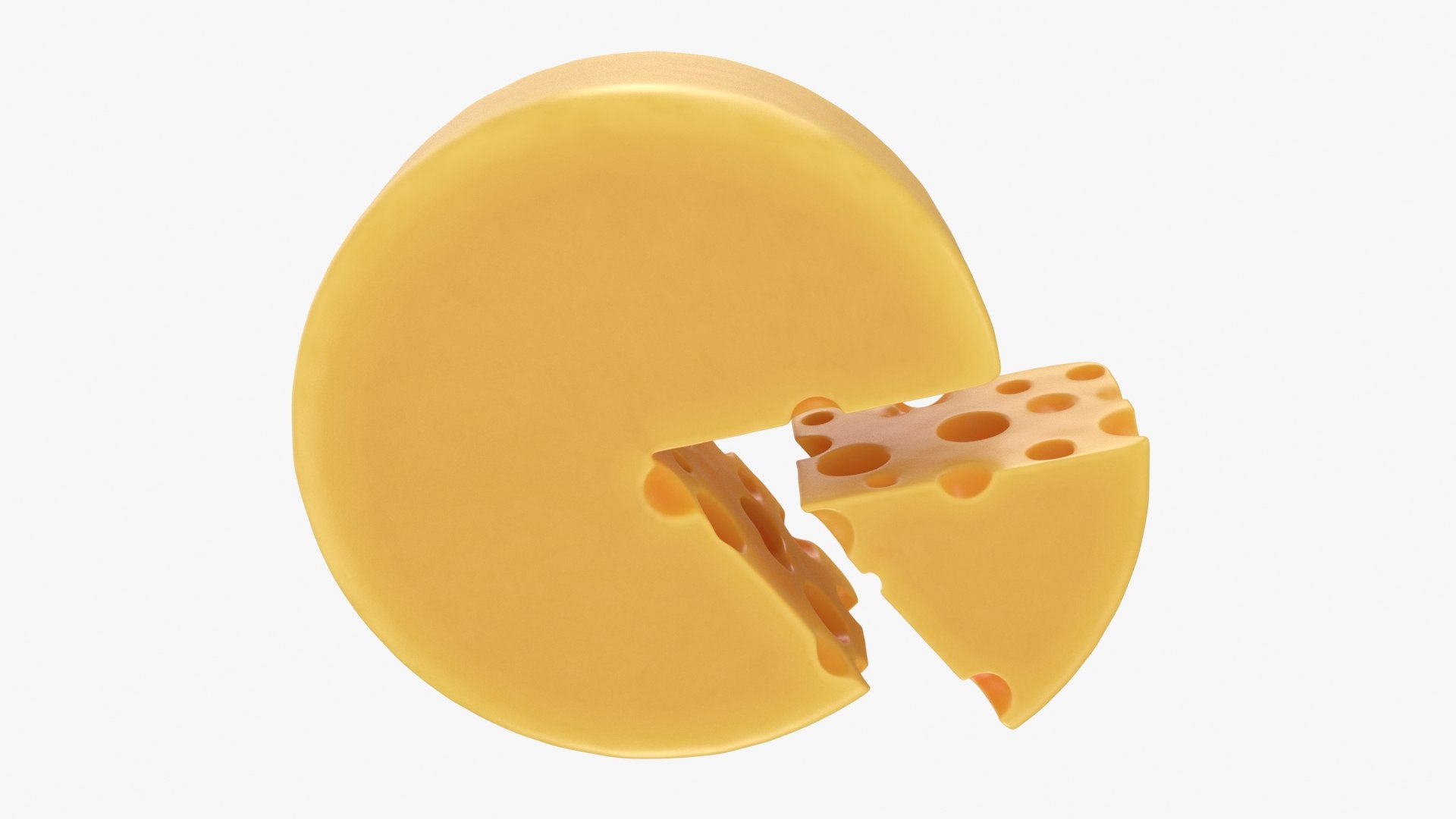 3D Stylized Sliced Cheese - TurboSquid 2339381