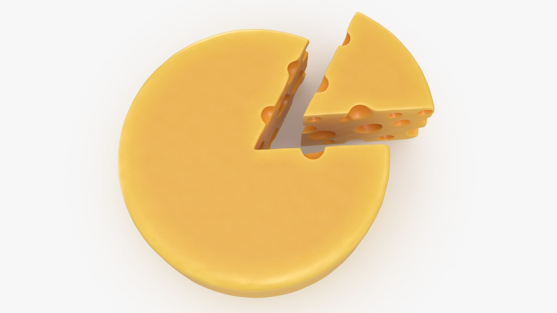 3D Stylized Sliced Cheese - TurboSquid 2339381