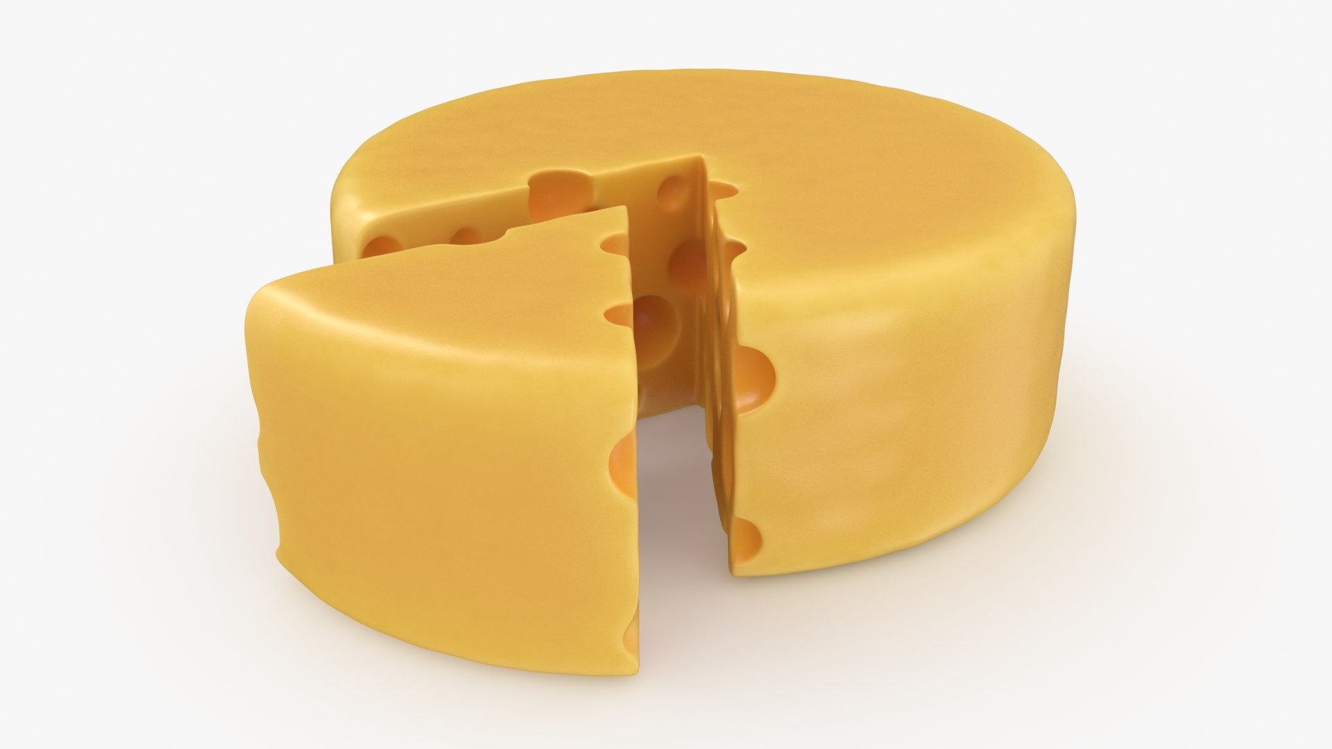 3D Stylized Sliced Cheese - TurboSquid 2339381