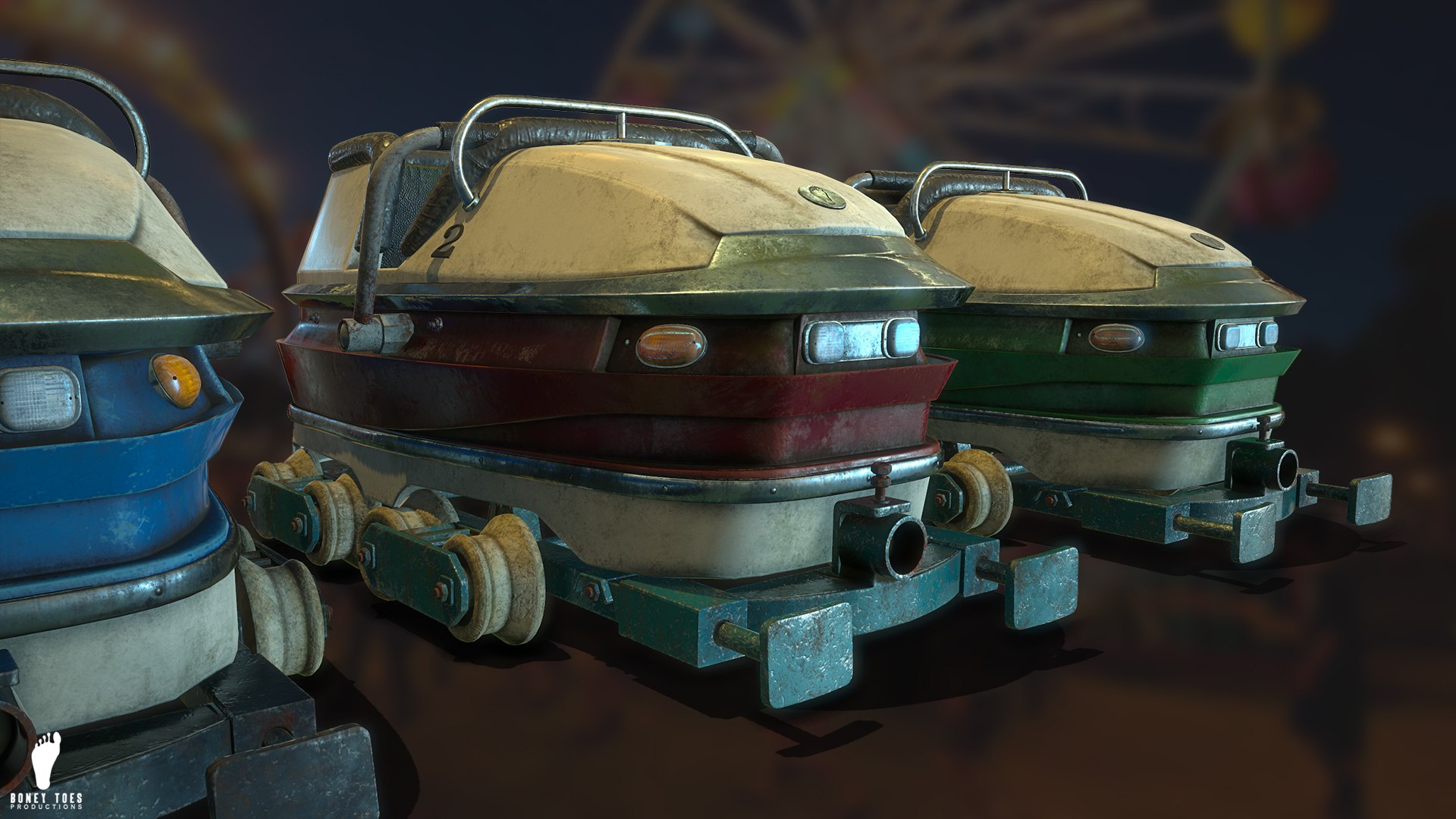 3D Ready Roller Coaster Carts Model - TurboSquid 1403662