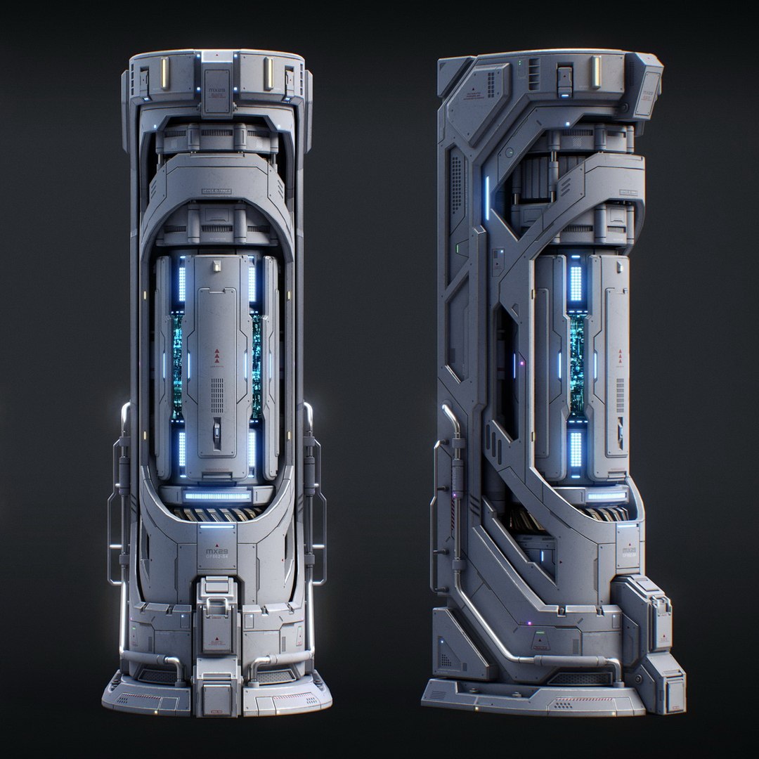 Sci-Fi Parts Kit Pack Vol 02 E-PBR 3D Model - TurboSquid 2358003