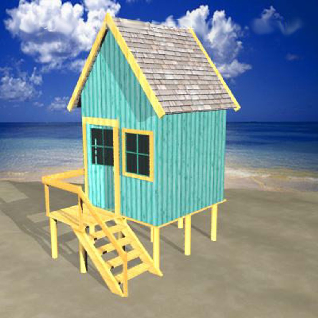 3D Beach Hut - TurboSquid 293478