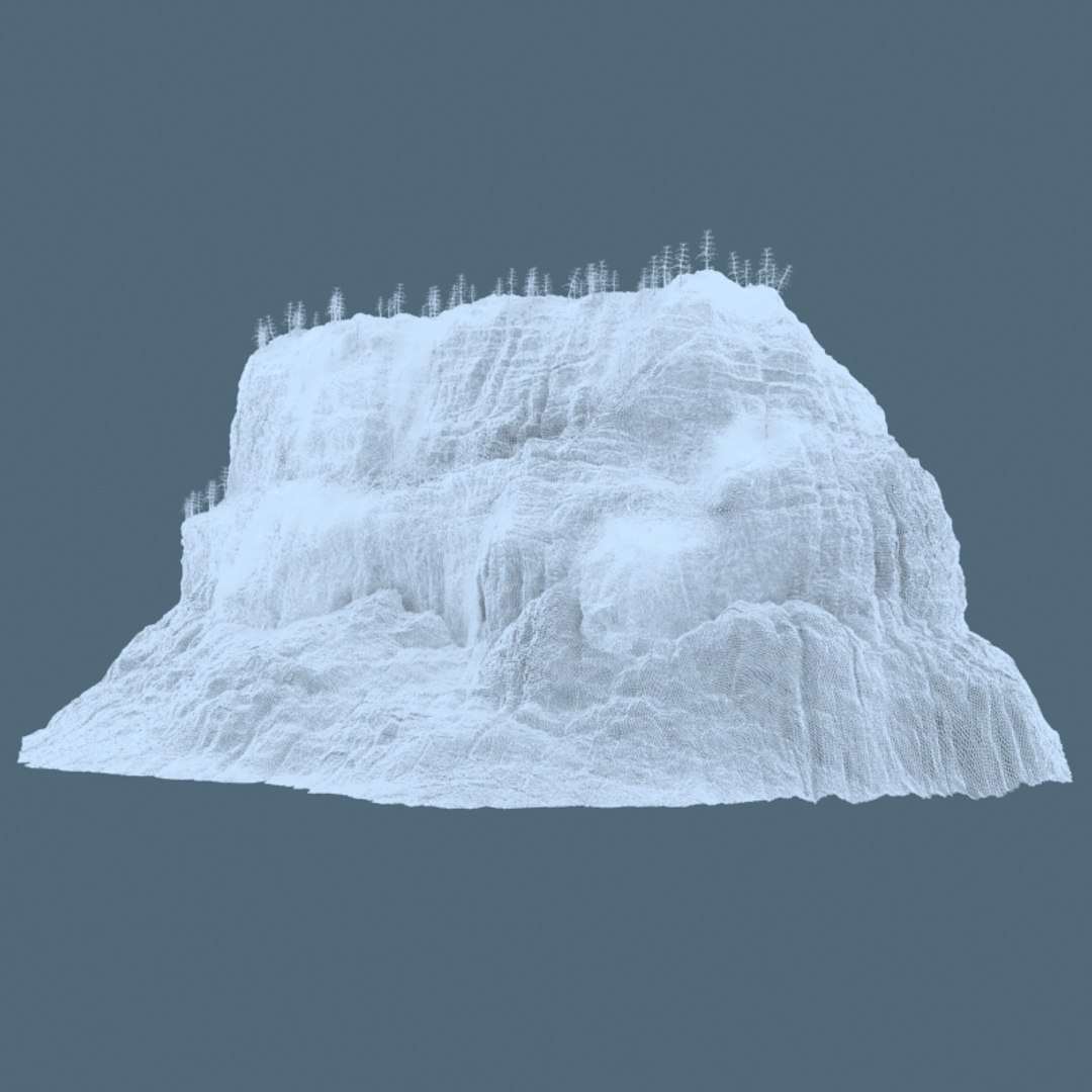 3d Max Snow Rock