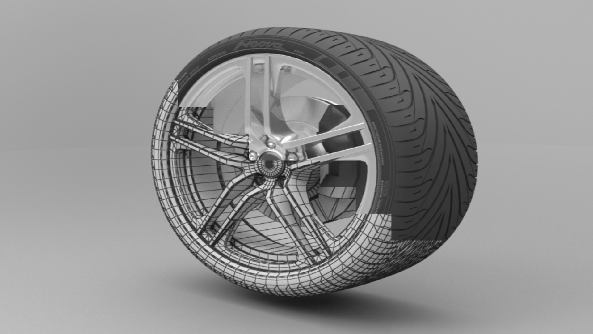3D Model Realistic Tire Wheel 11 - TurboSquid 1723192