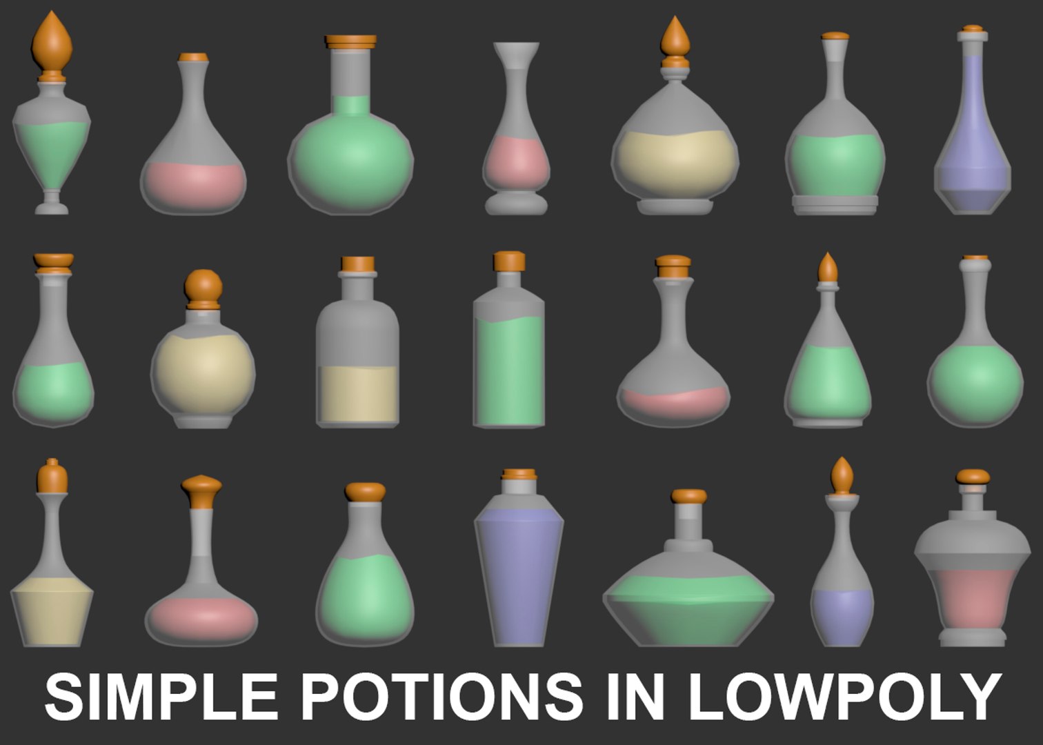 3D Potions - TurboSquid 1309936