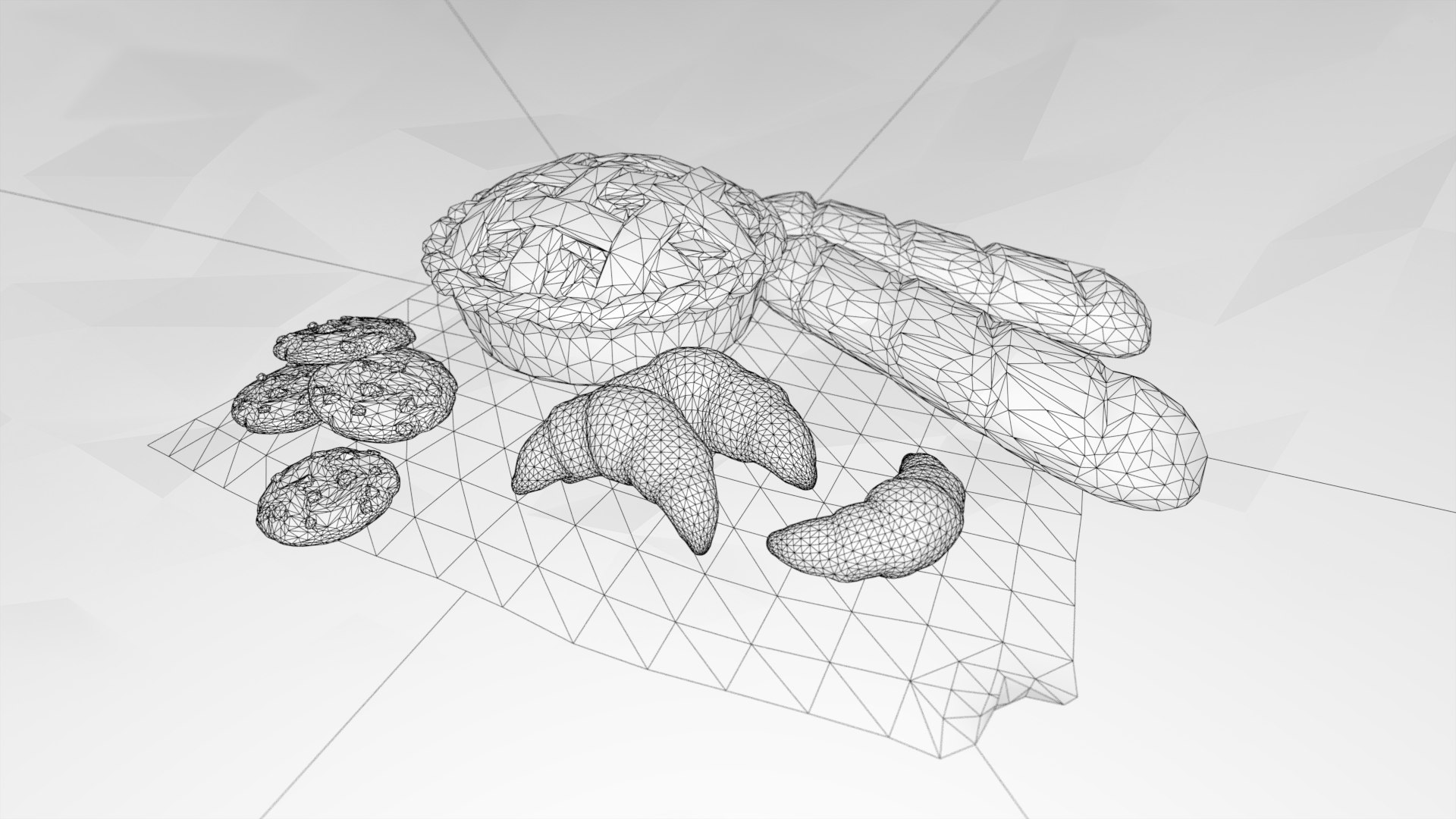 3D Cartoon Pastries Model - TurboSquid 1604334