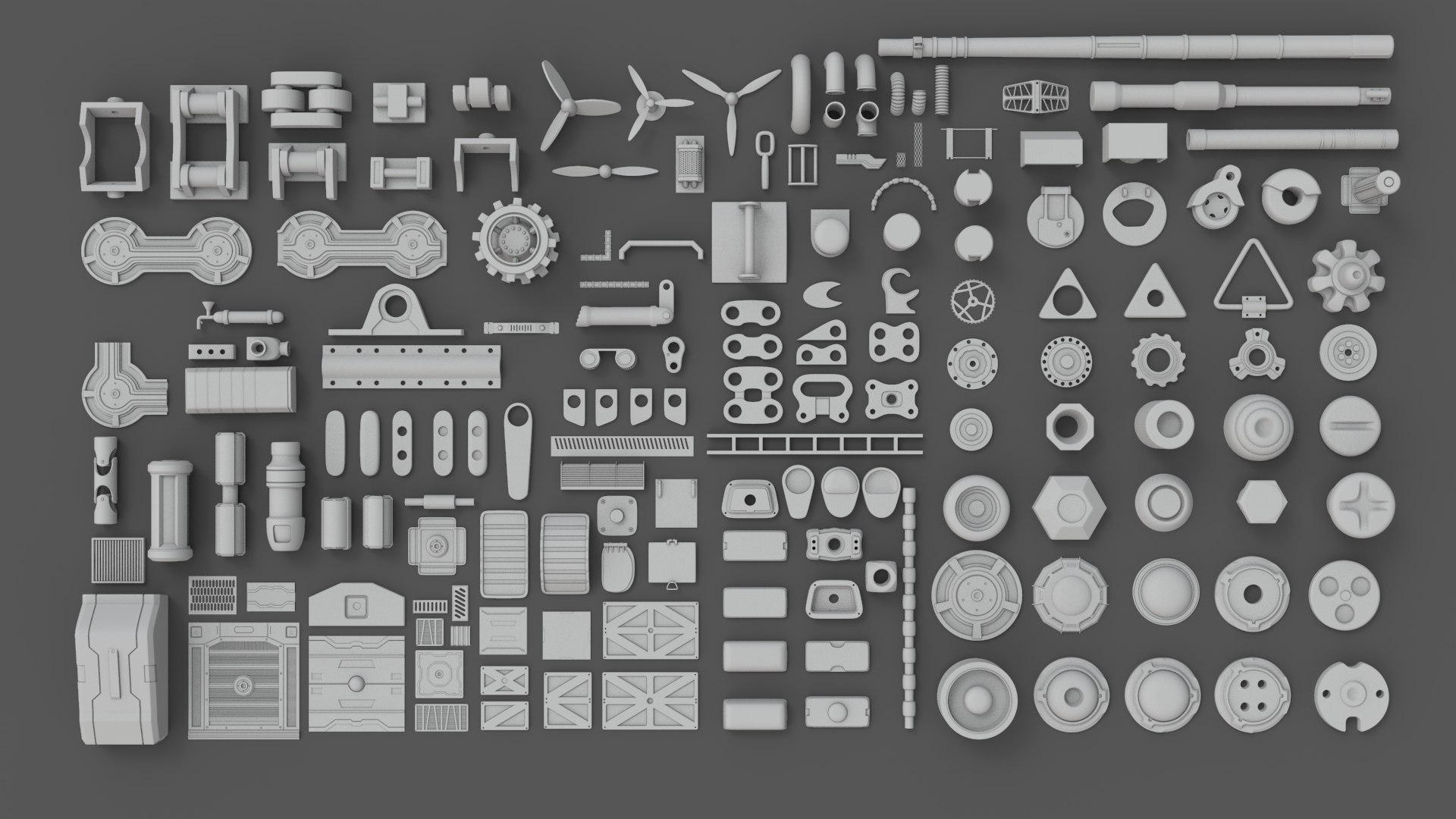 3D Hard Surface Sci-fi Industrial - TurboSquid 1324390