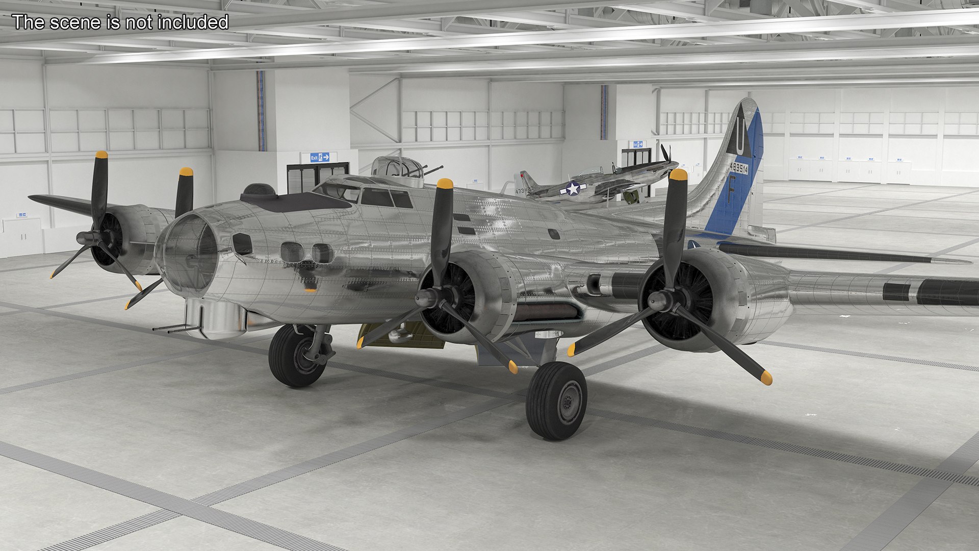 3D Boeing B-17 Propeller Aircraft Bomber Rigged For Cinema 4D ...