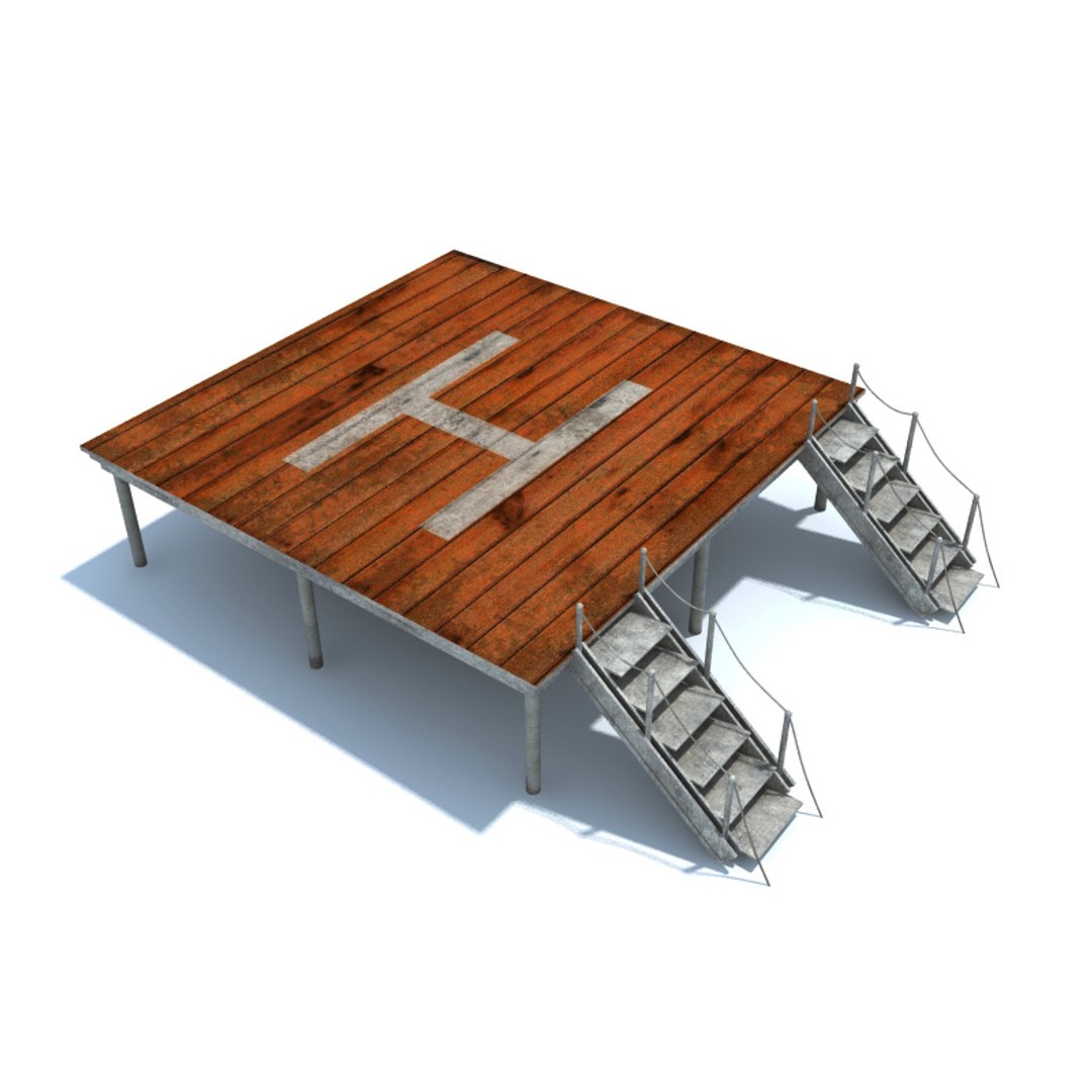Helicopter Platform 3d Model