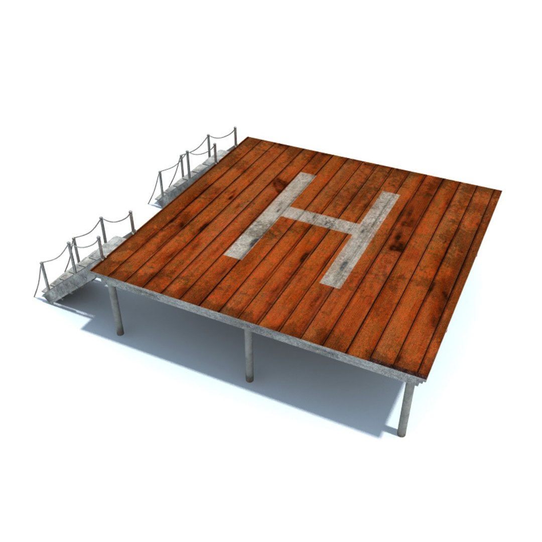 Helicopter Platform 3d Model