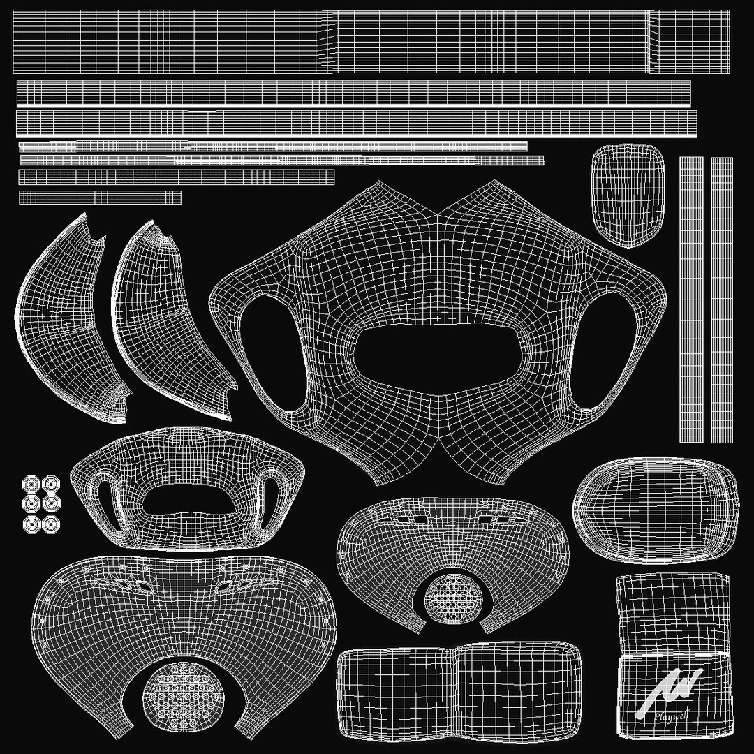 Kudo Helmet Playwell Black 3D Model - TurboSquid 2188897