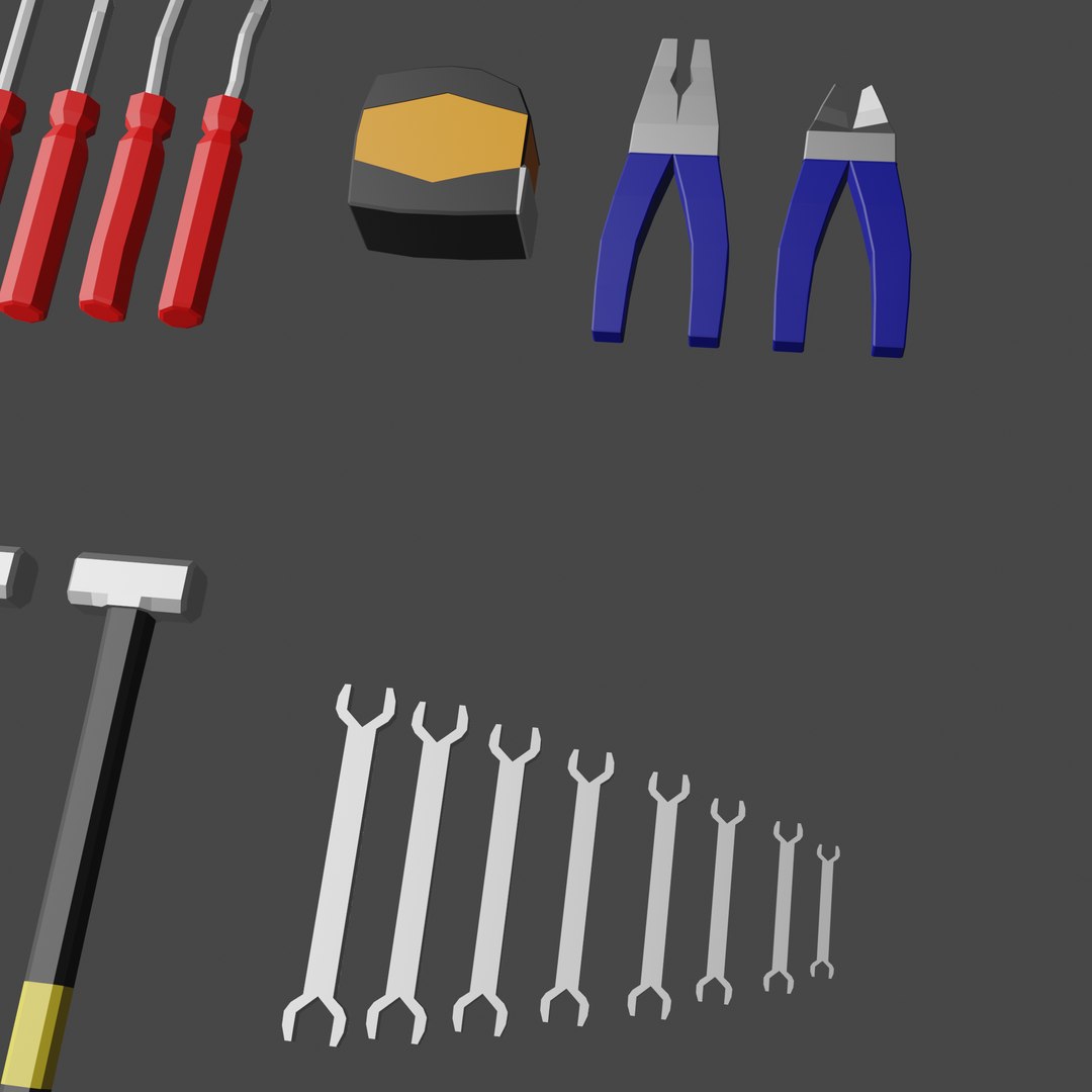 3D Low poly Tools for games model - TurboSquid 1977641