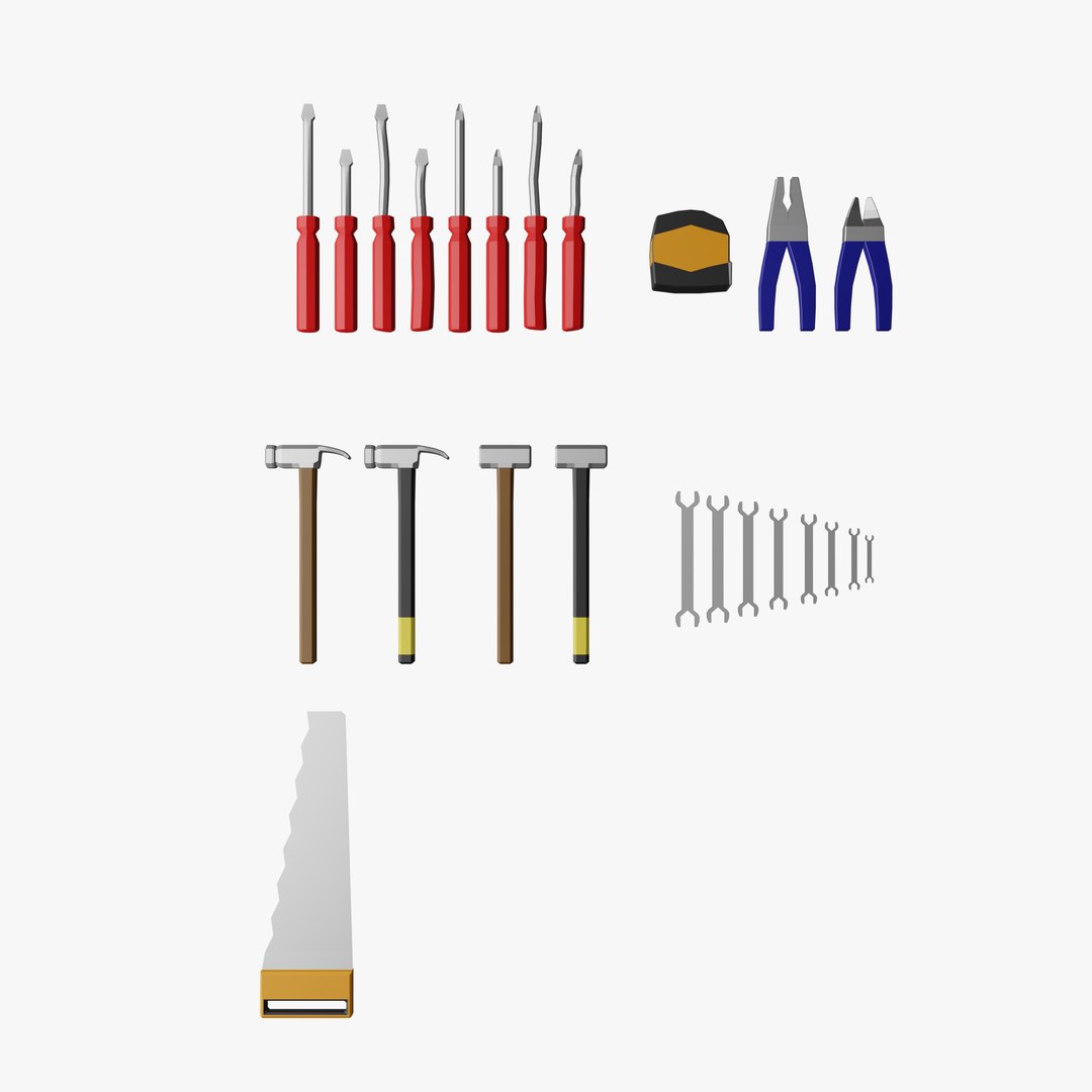 3D Low poly Tools for games model - TurboSquid 1977641