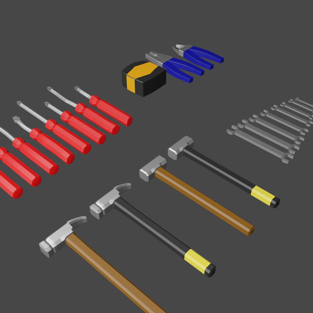 3D Low poly Tools for games model - TurboSquid 1977641