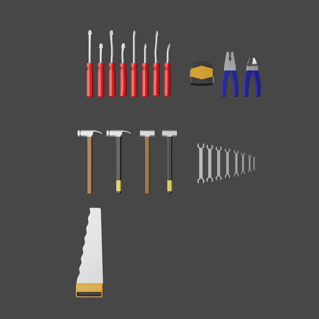 3D Low poly Tools for games model - TurboSquid 1977641