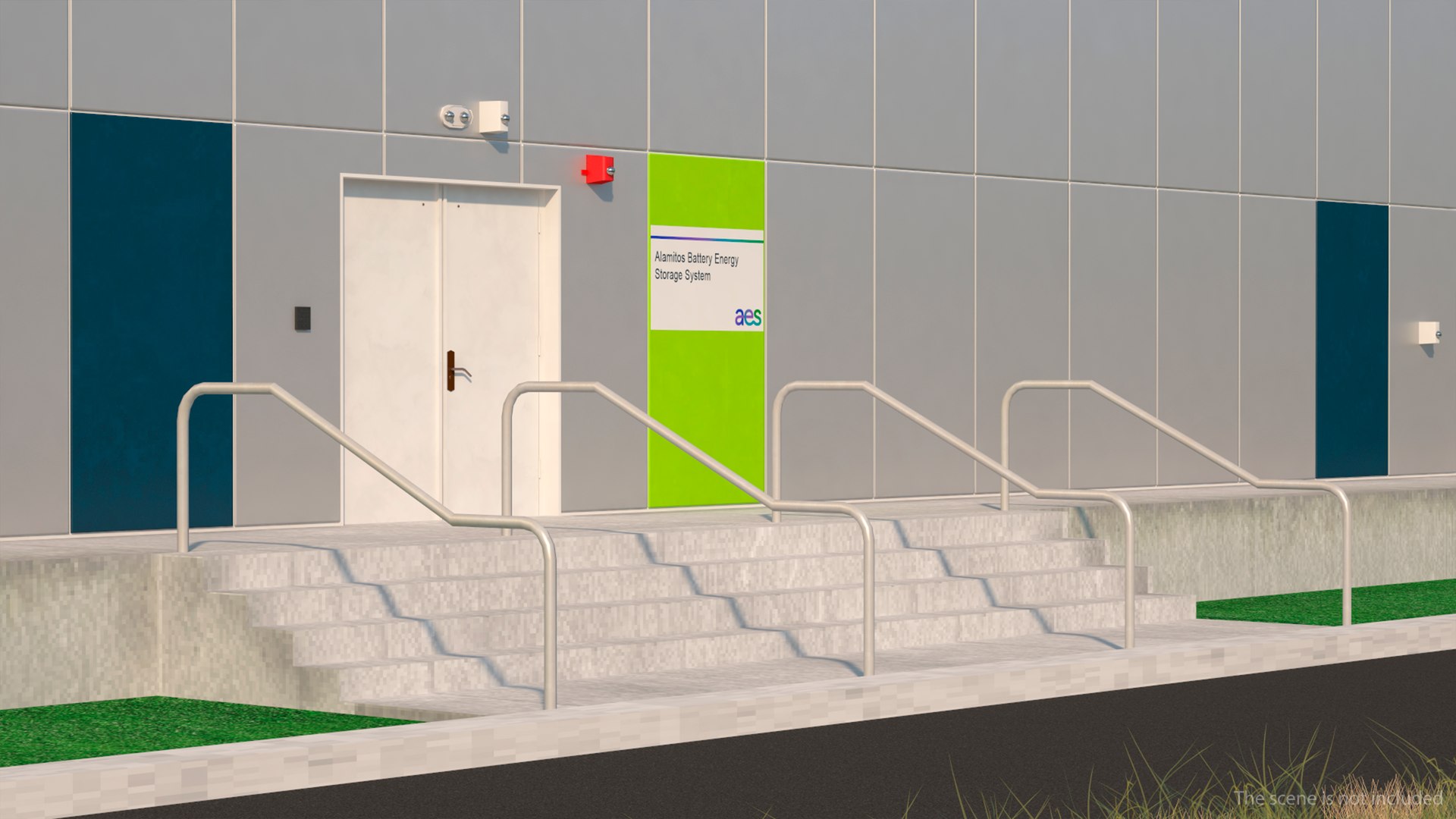 3D AES Battery Based Energy Storage Building - TurboSquid 2054502