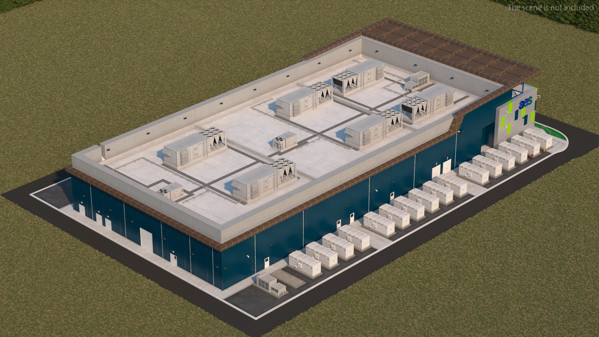 3D AES Battery Based Energy Storage Building - TurboSquid 2054502