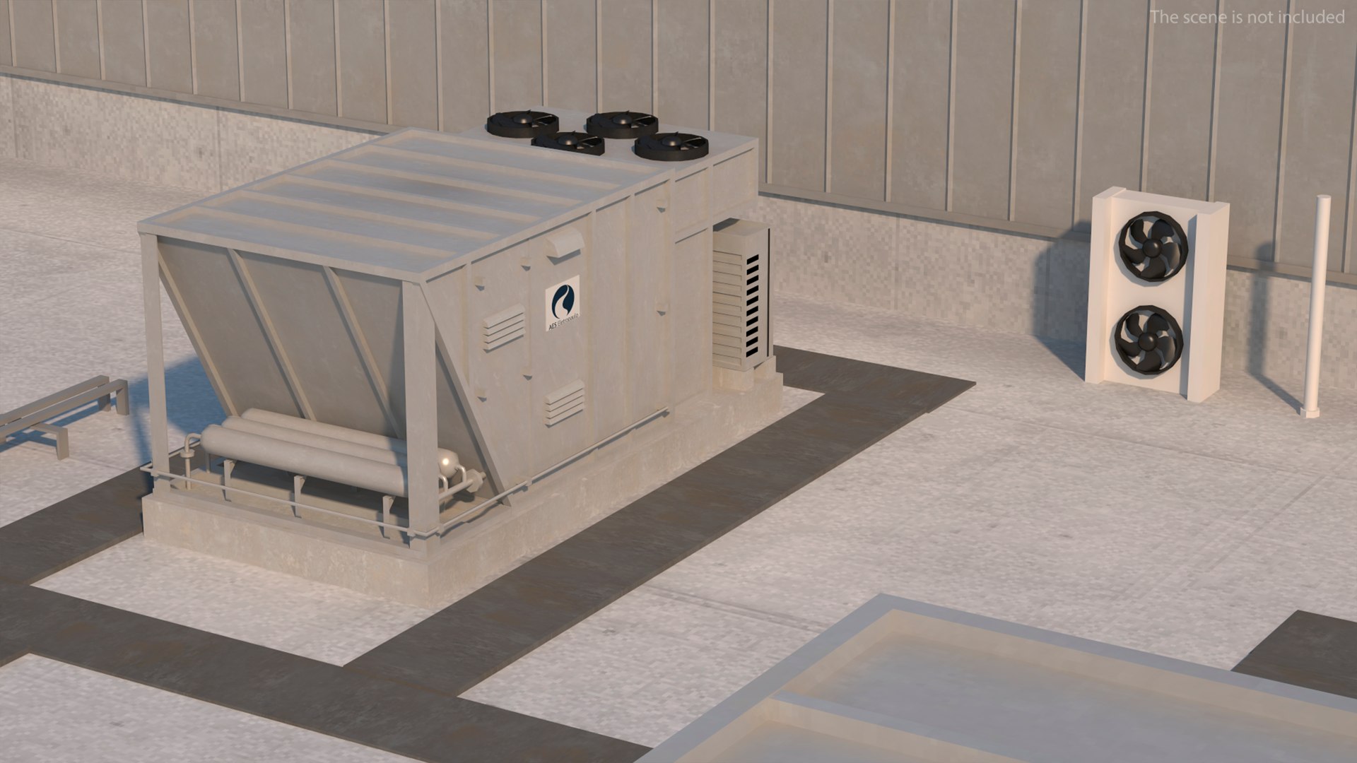3D AES Battery Based Energy Storage Building - TurboSquid 2054502