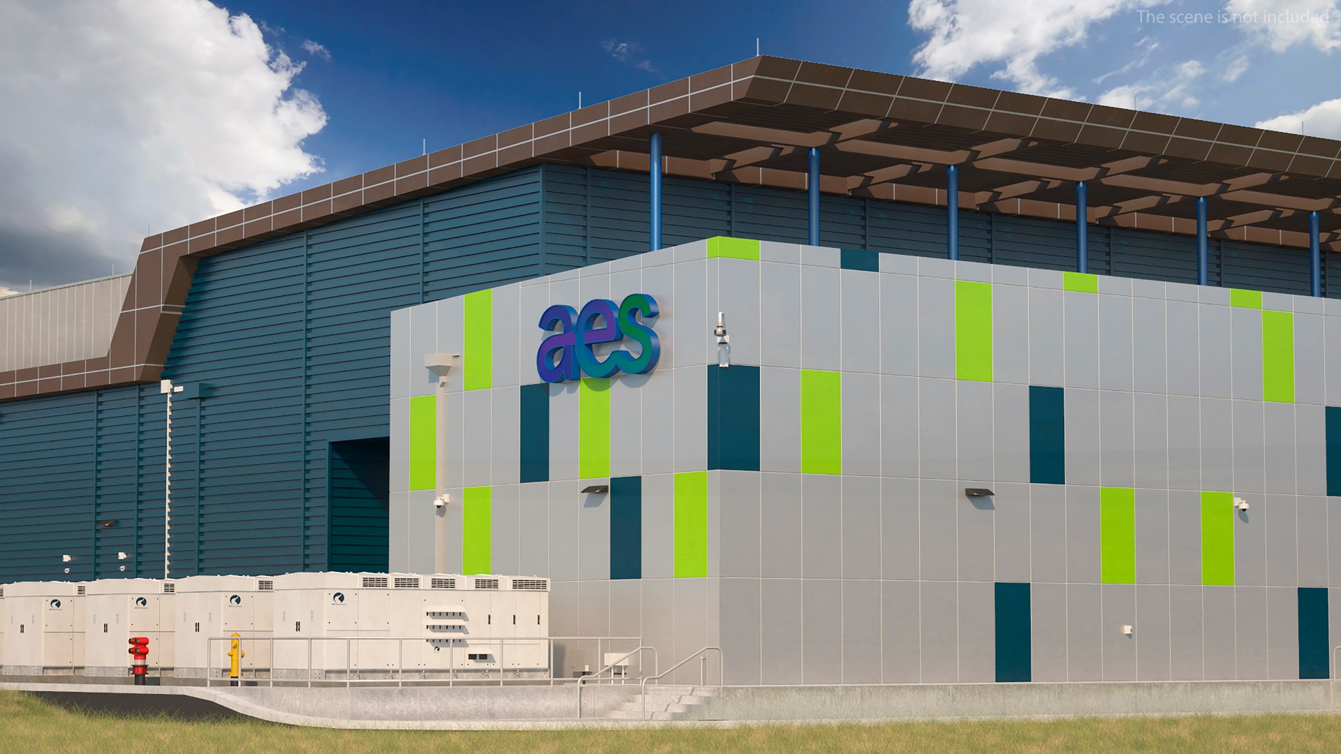 3D AES Battery Based Energy Storage Building - TurboSquid 2054502