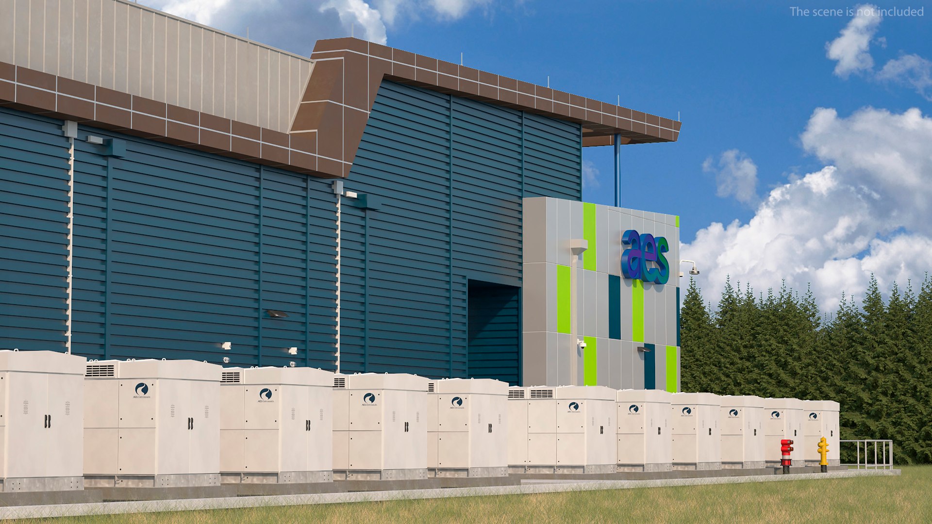 3D AES Battery Based Energy Storage Building - TurboSquid 2054502