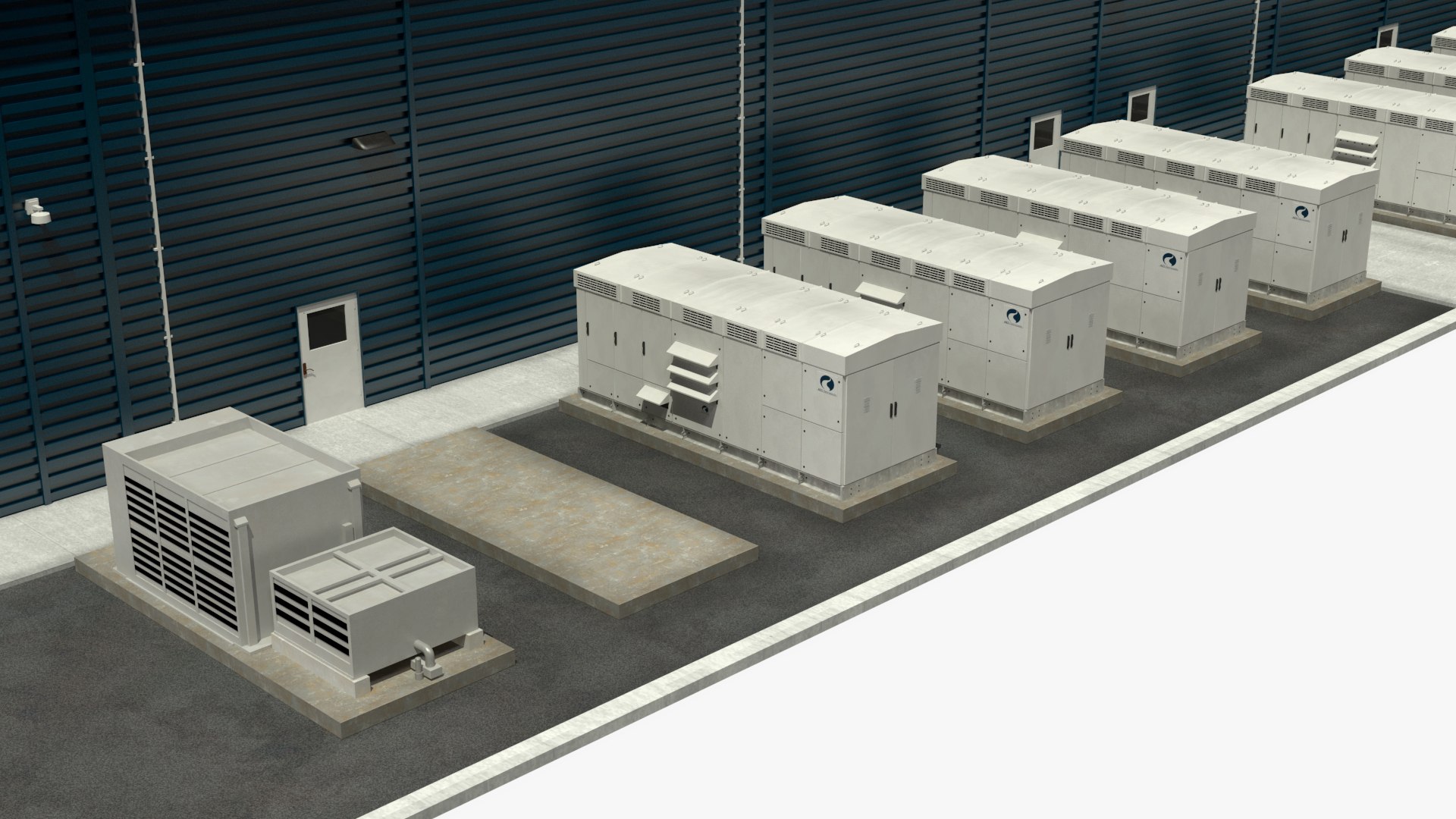 3D AES Battery Based Energy Storage Building - TurboSquid 2054502