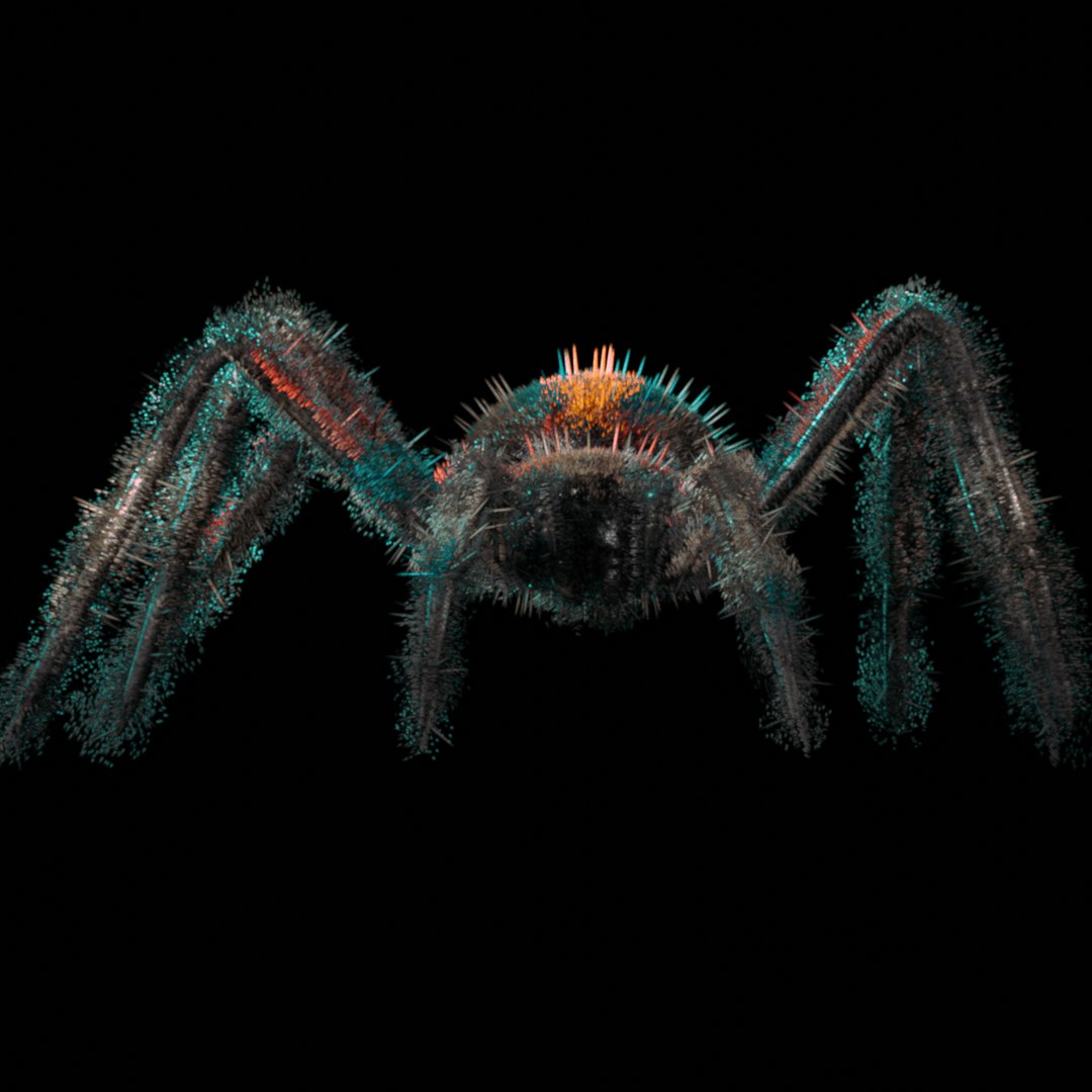 Rigged Lowpoly Animated Spider With No Fur Model - TurboSquid 2189326