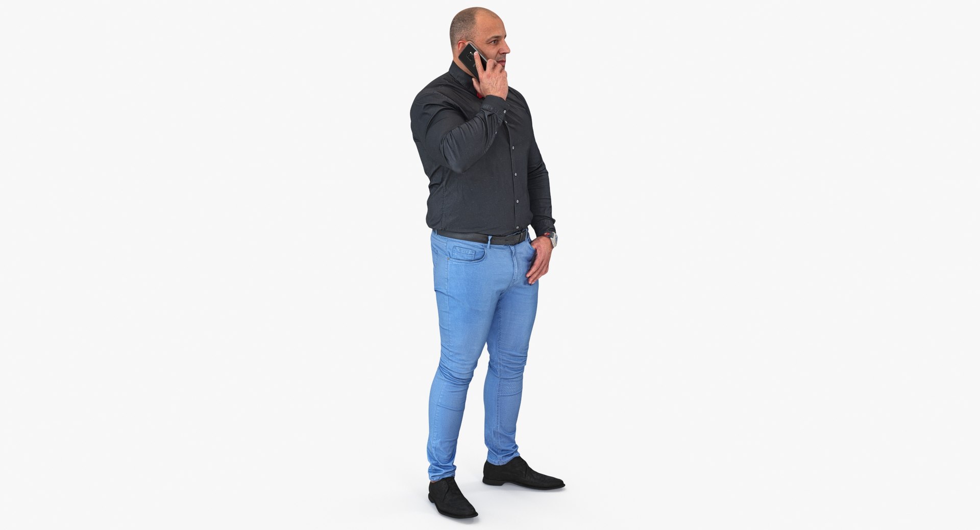 Arnold Business Idle Pose 07 With Phone Model - TurboSquid 1849488