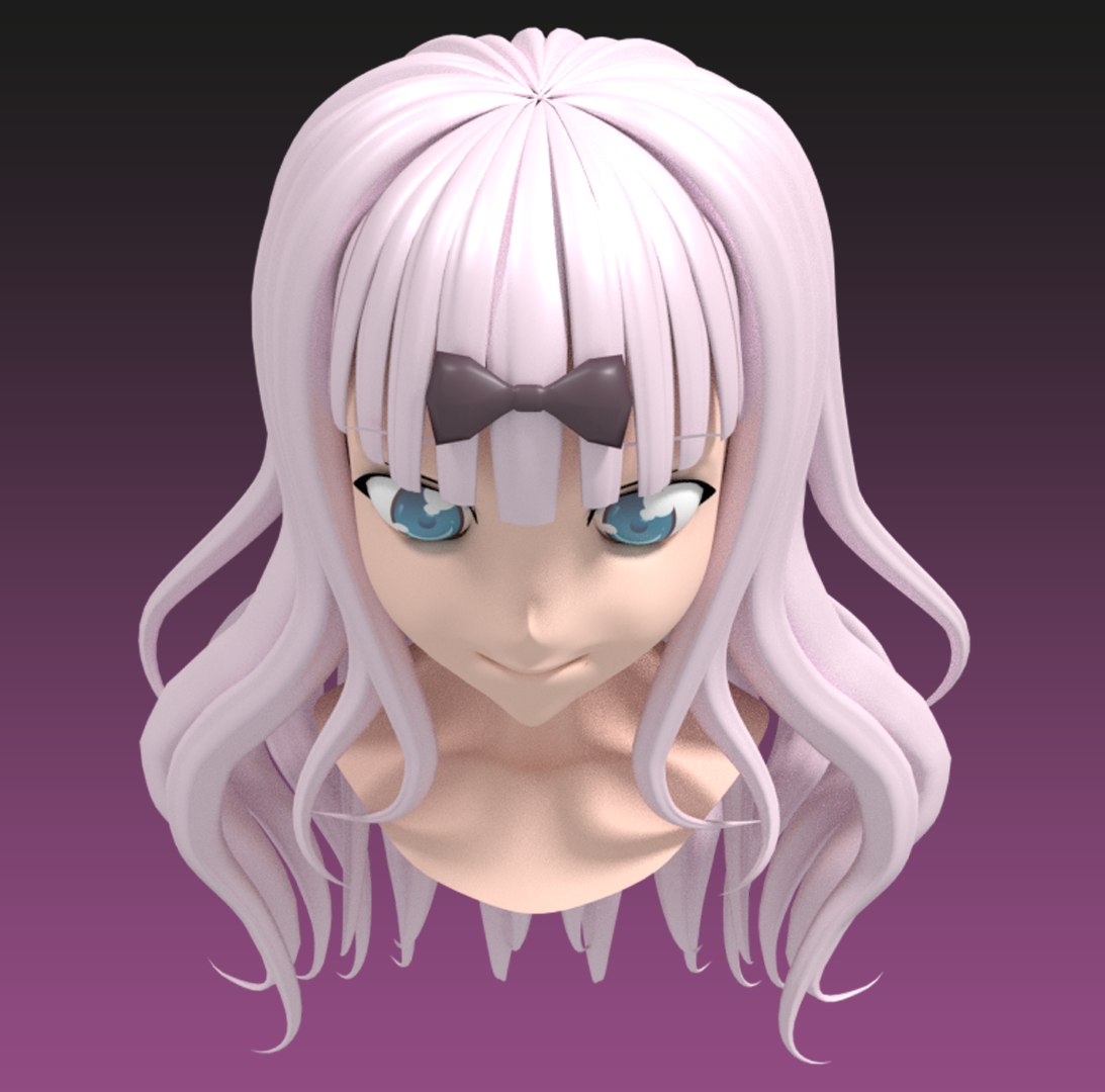 Chika Fujiwara Hairstyle Model - TurboSquid 1444487