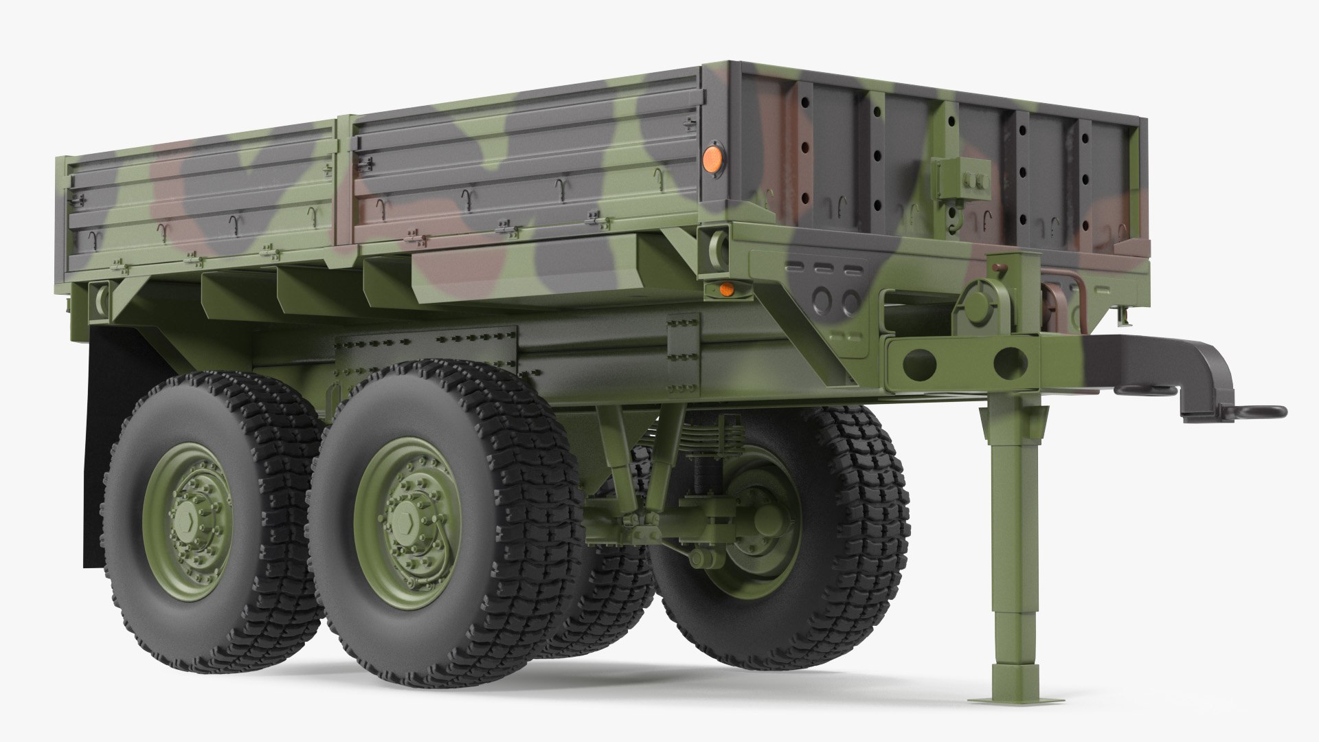 3D Military Drop Side Cargo Trailer M1095 Camouflage Model - TurboSquid ...