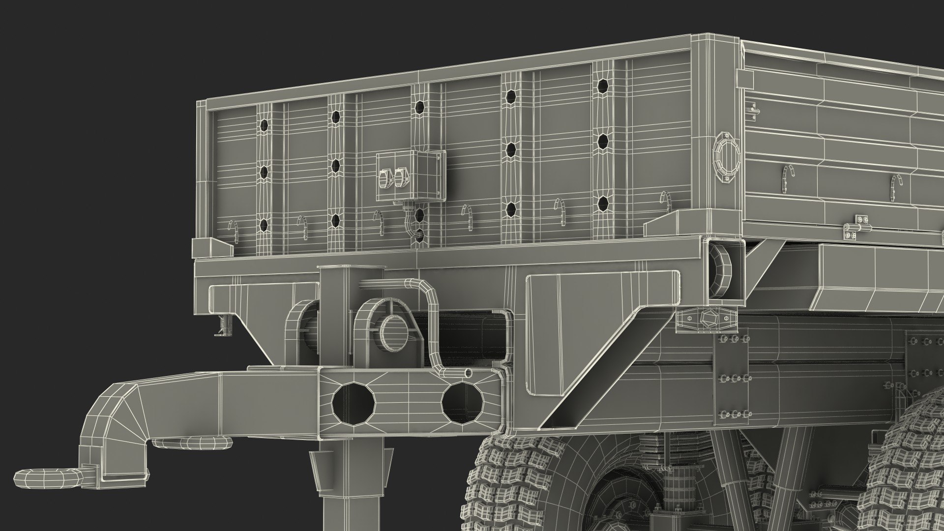 3D Military Drop Side Cargo Trailer M1095 Camouflage model - TurboSquid ...