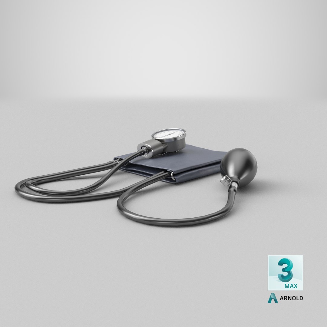 Blood pressure aneroid sphygmomanometer 3D model - TurboSquid 1624428