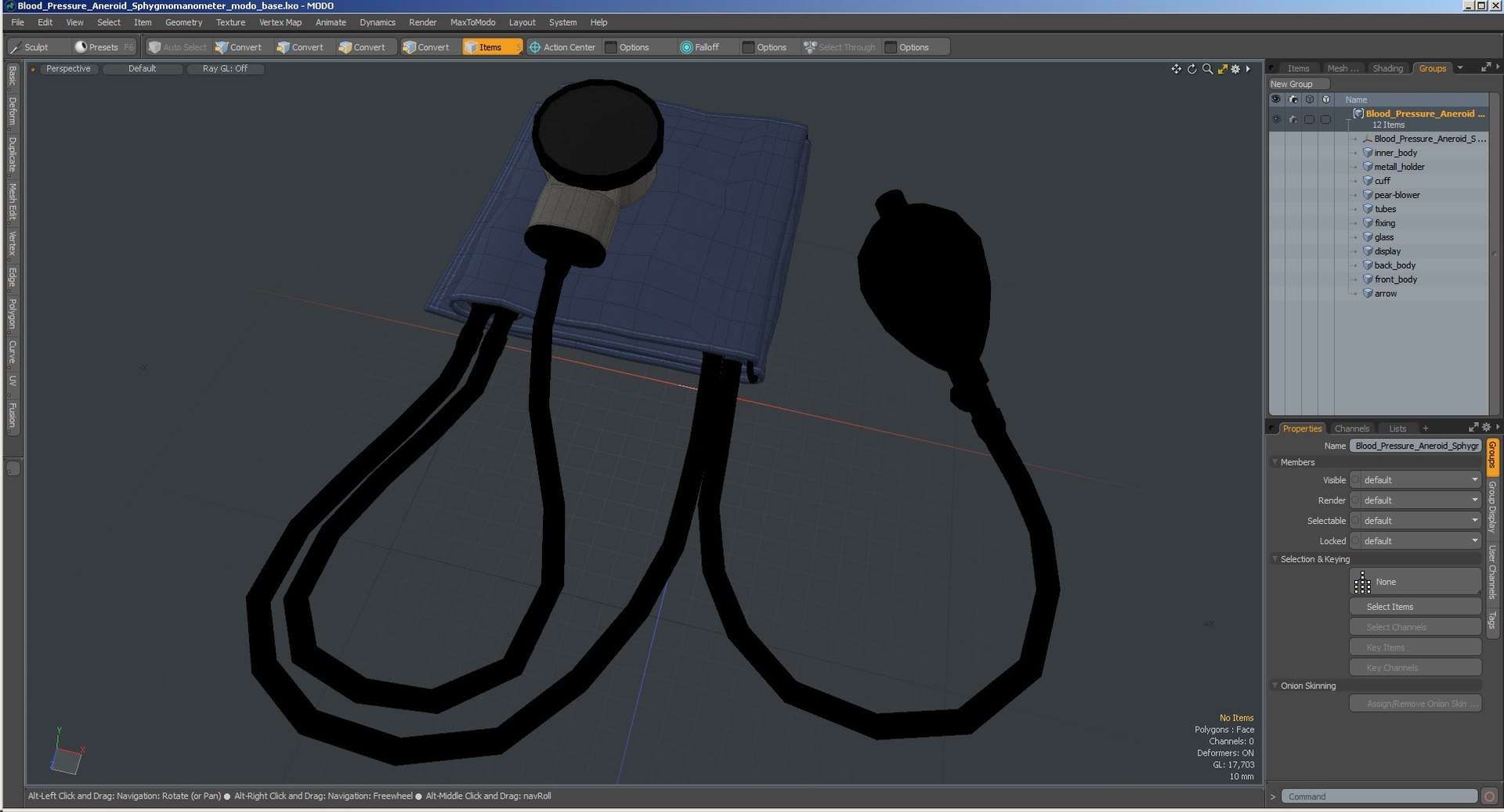 Blood pressure aneroid sphygmomanometer 3D model - TurboSquid 1624428