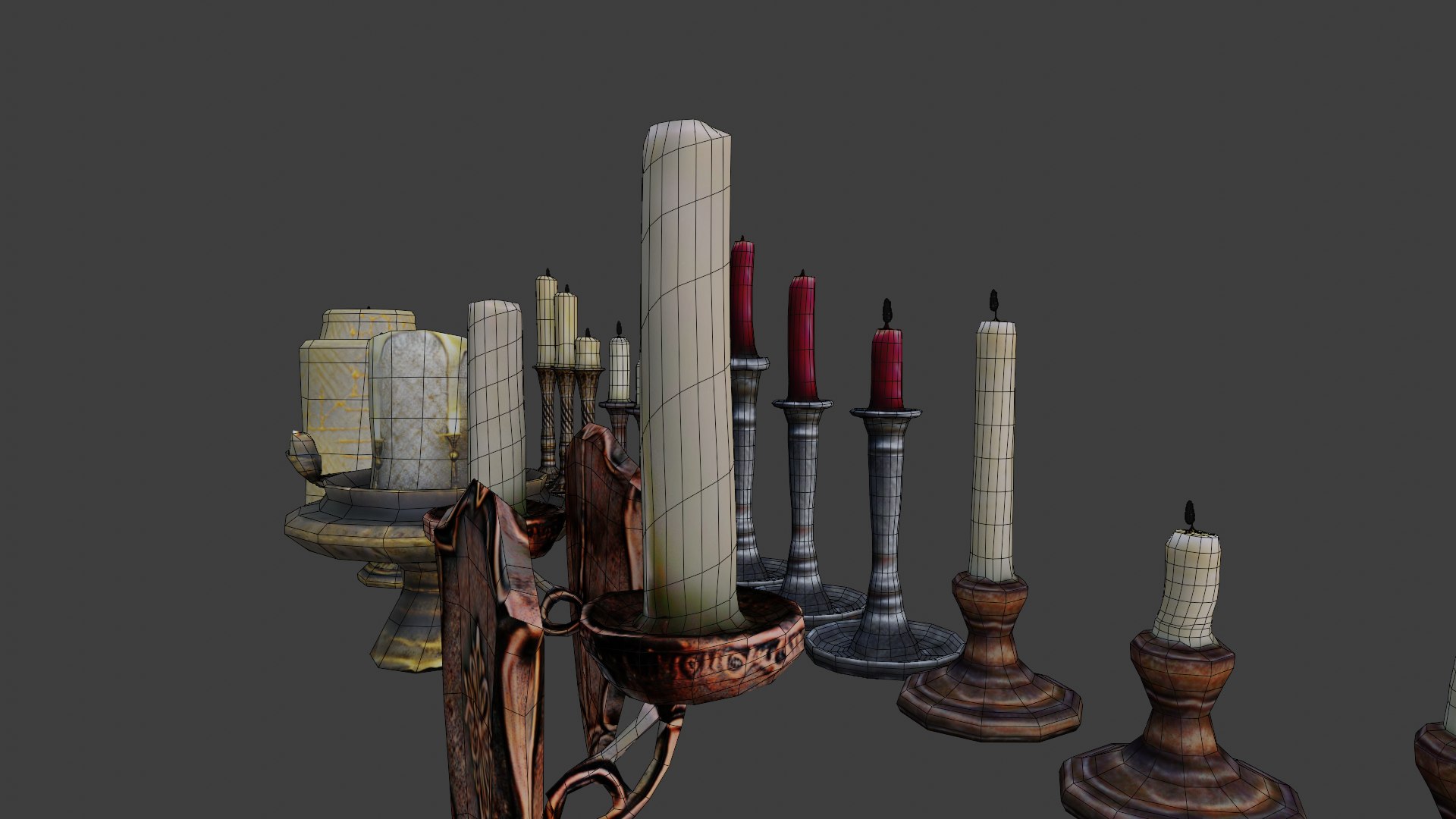 Candle Collection 3D Model - TurboSquid 2173989
