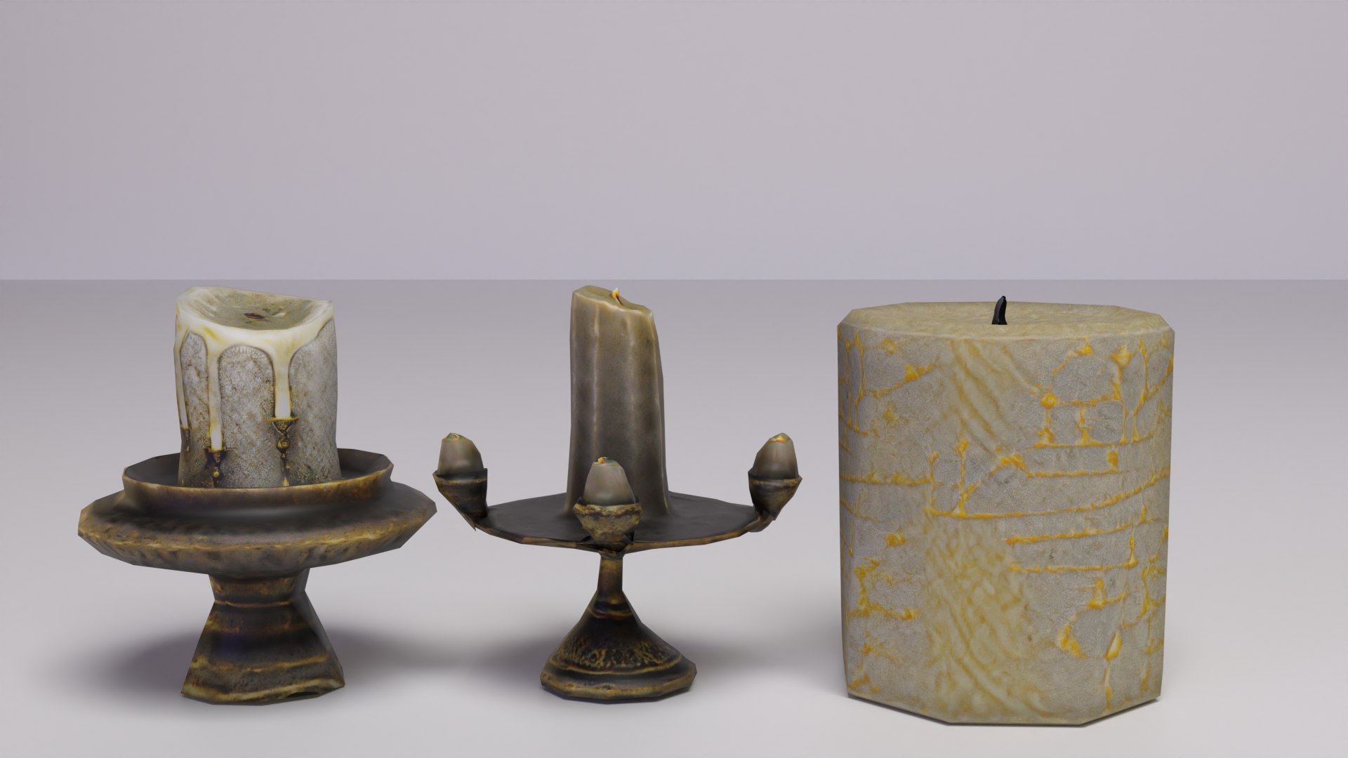 Candle Collection 3D Model - TurboSquid 2173989