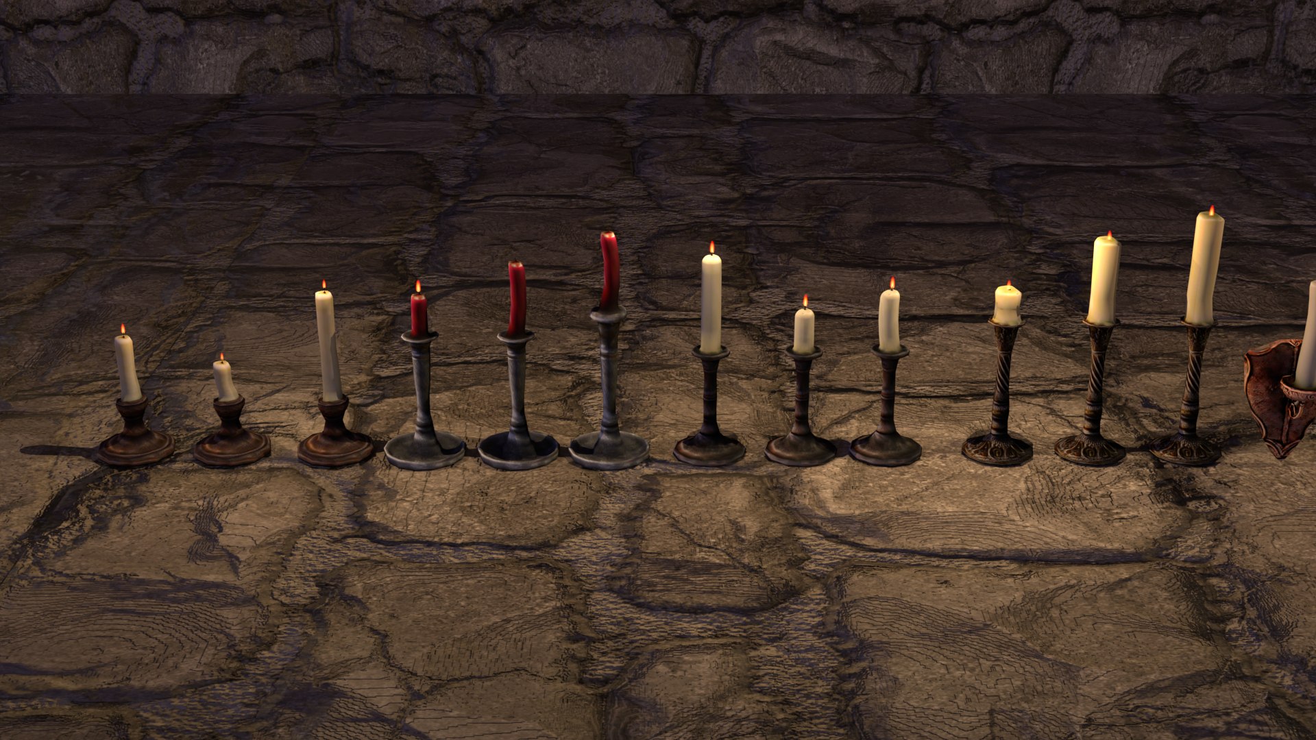 Candle Collection 3D Model - TurboSquid 2173989