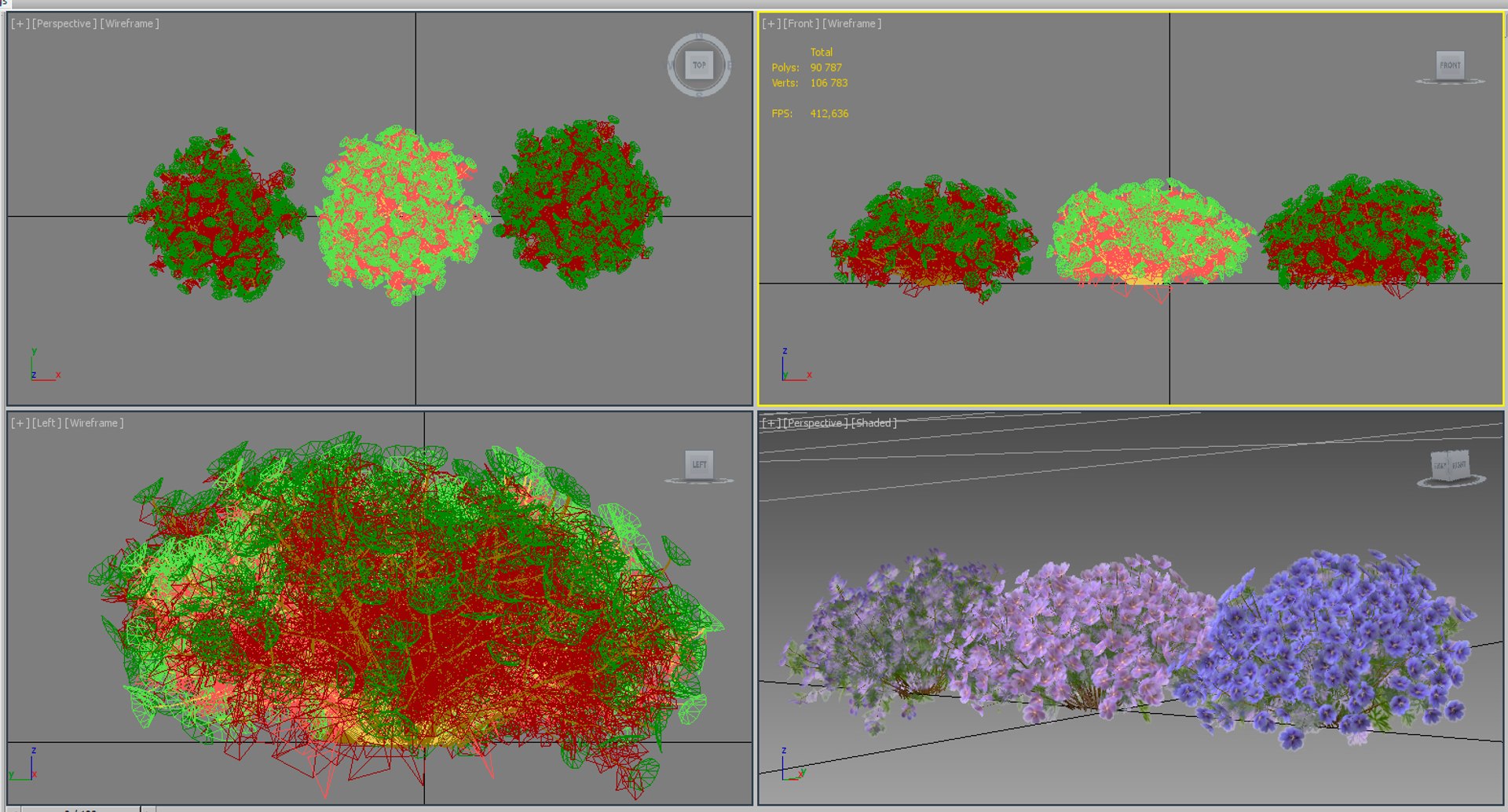 3D Model Geranium Flowers - TurboSquid 1243656